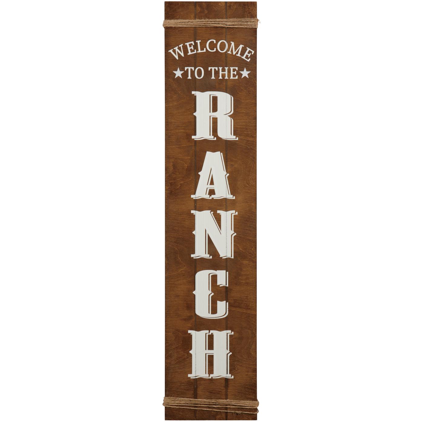 Texas Proud "Welcome to the Ranch" Porch Leaner Sign - Shop Seasonal ...