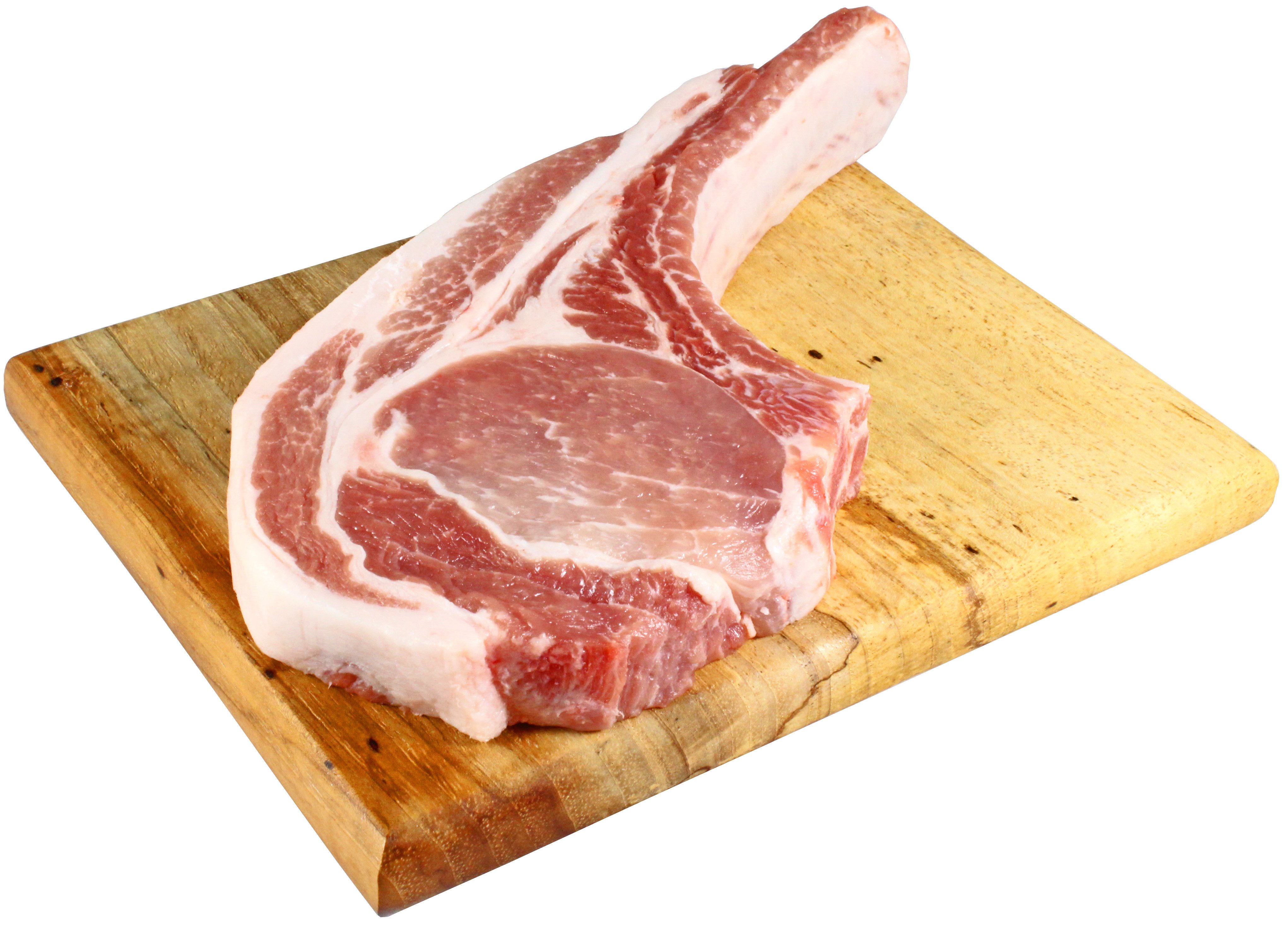 Natural Non-GMO Tomahawk Bone-In Pork Rib Chop | Central Market ...