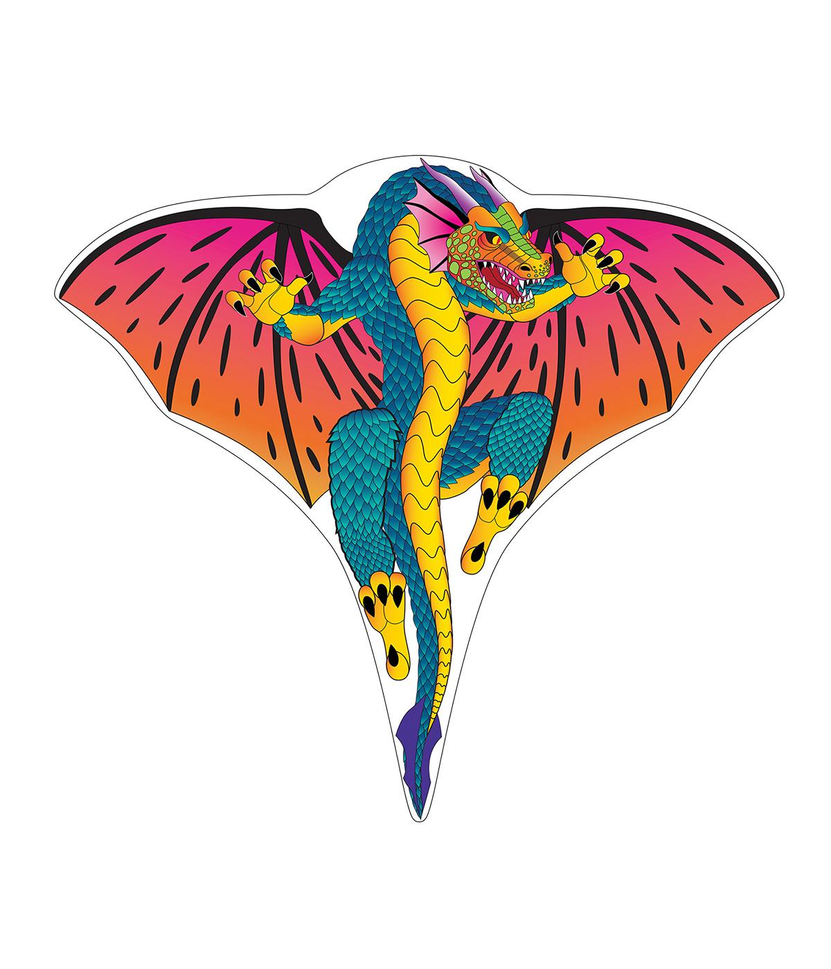 X Kites by BrainStorm Dragon Poly Kite, Assorted - Shop Kites at H-E-B