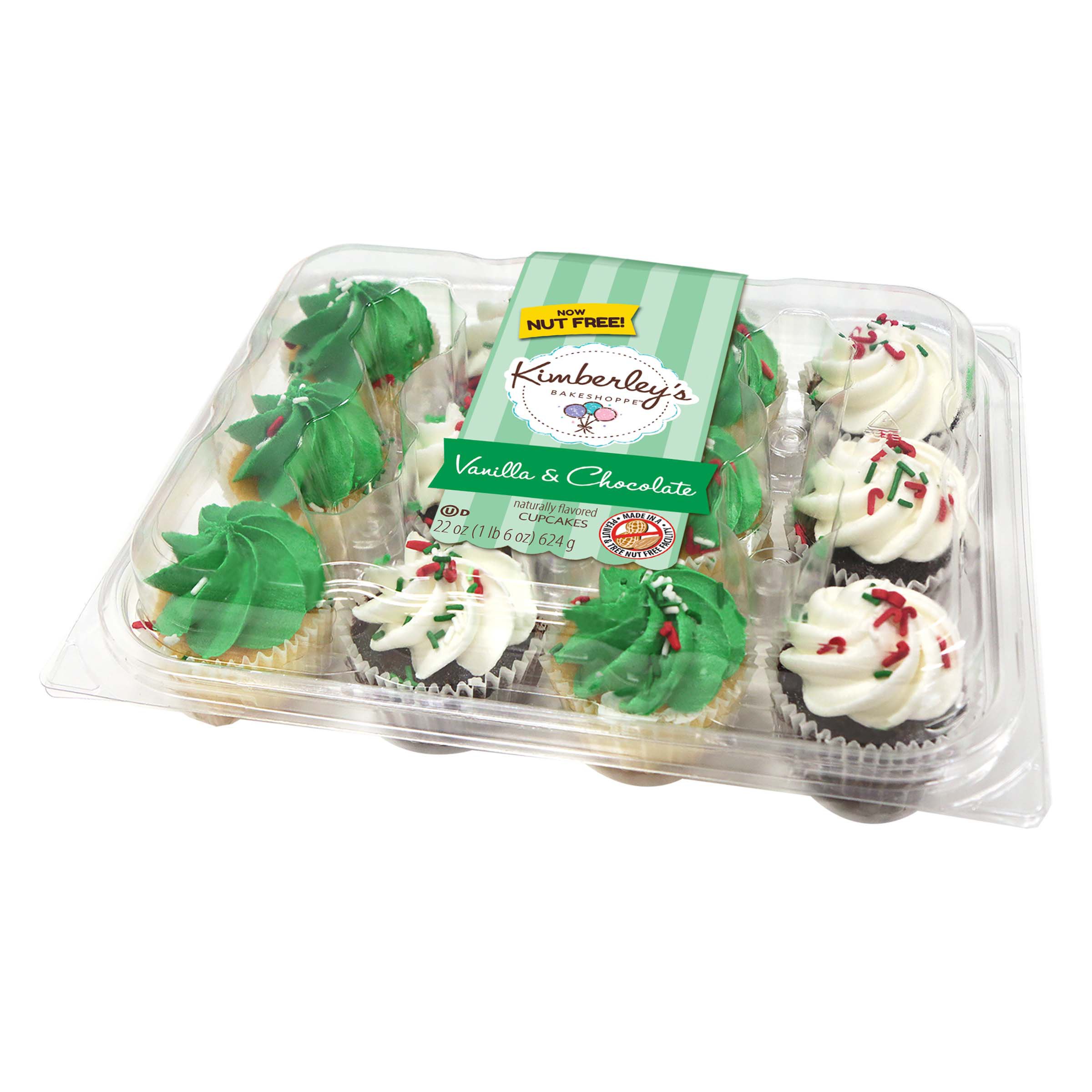 Kimberley's Bakeshoppe Christmas Vanilla & Chocolate Flavored Cupcakes ...