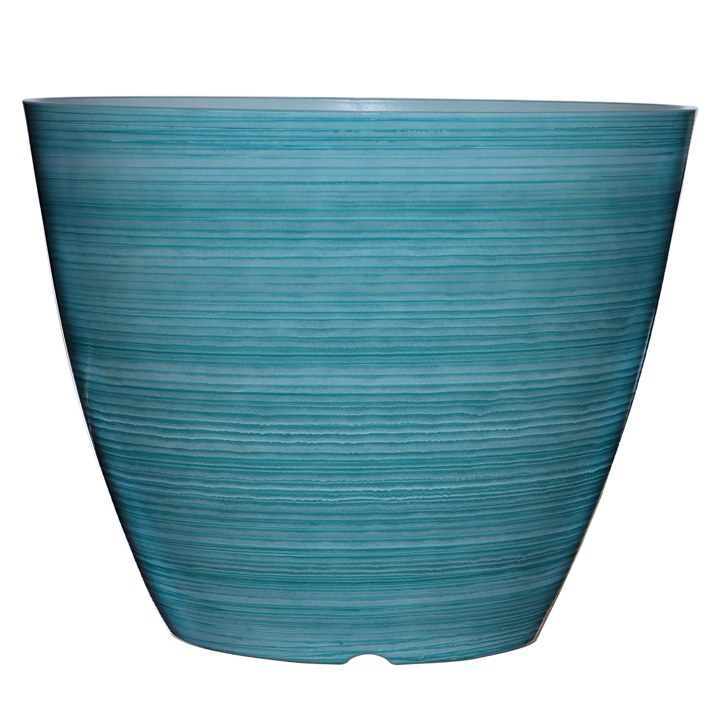 Marshall Pottery Deroma Mazu Malchite Resin Planter in Aqua - Shop Pots ...