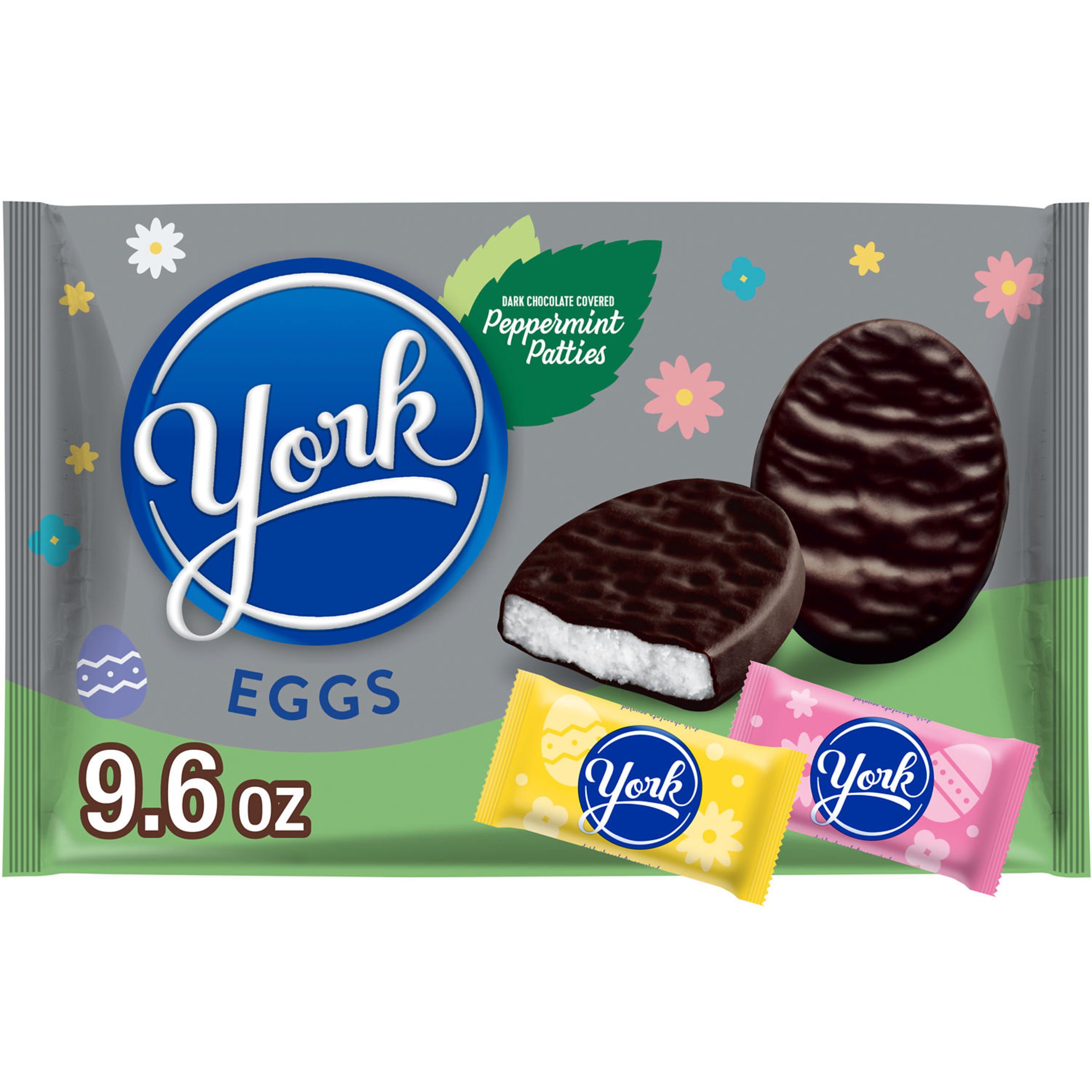 York Dark Chocolate Peppermint Patties Eggs Easter Candy - Shop Candy ...