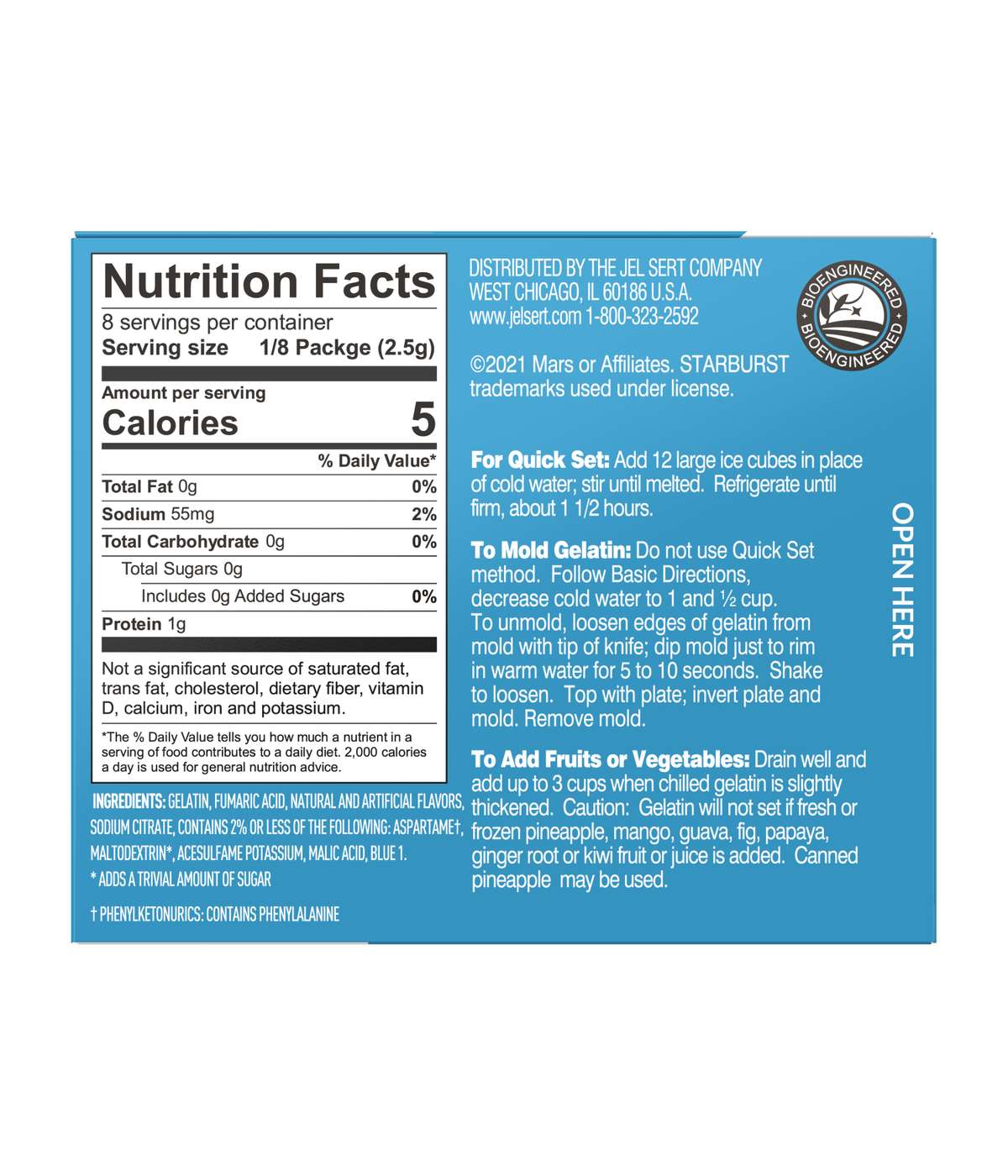 Starburst Gelatin - Sugar Free Blue Raspberry - Shop Pudding & gelatin ...