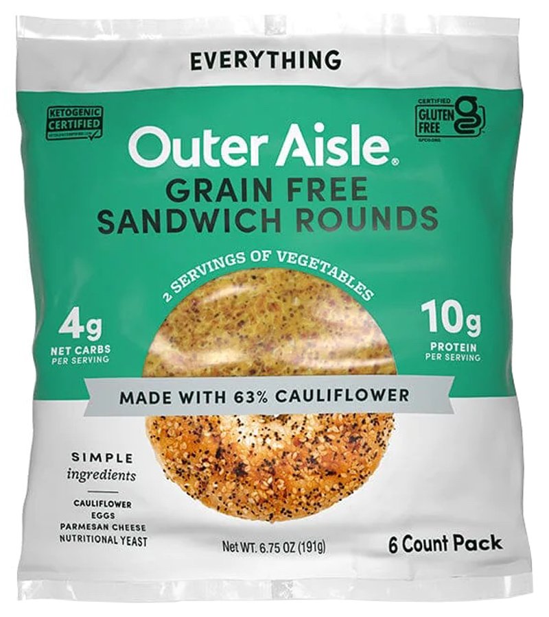 Outer Aisle Everything Cauliflower Sandwich Thins - Shop Bread & Baked ...