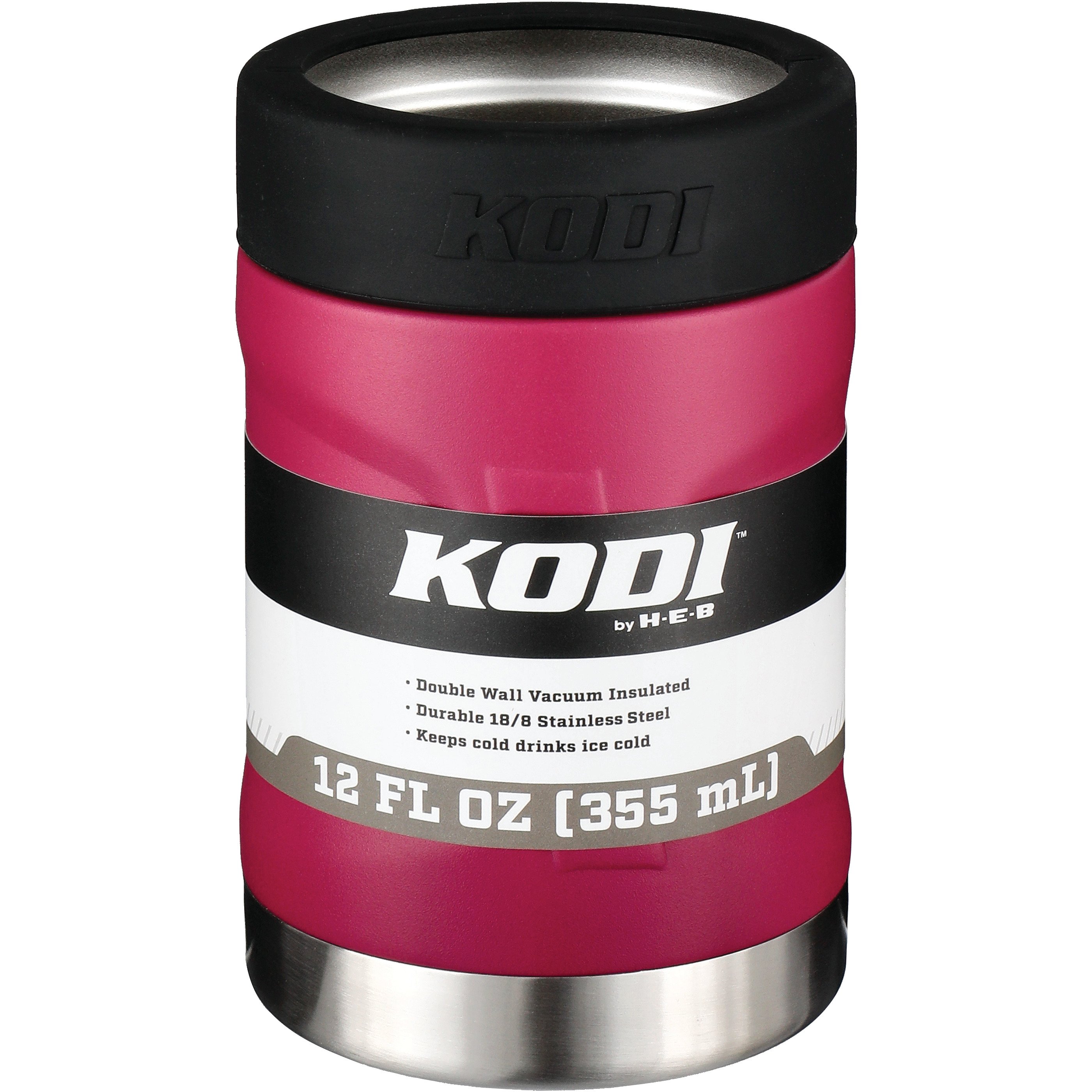 KODI by H-E-B Stainless Steel Regular Can Insulator - Berry Pink Matte ...