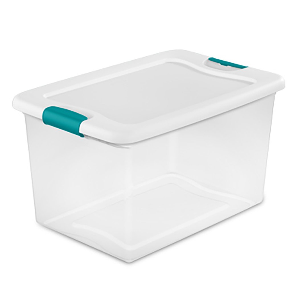 Sterlite Latching Storage Box with White Lid - Clear - Shop Storage ...