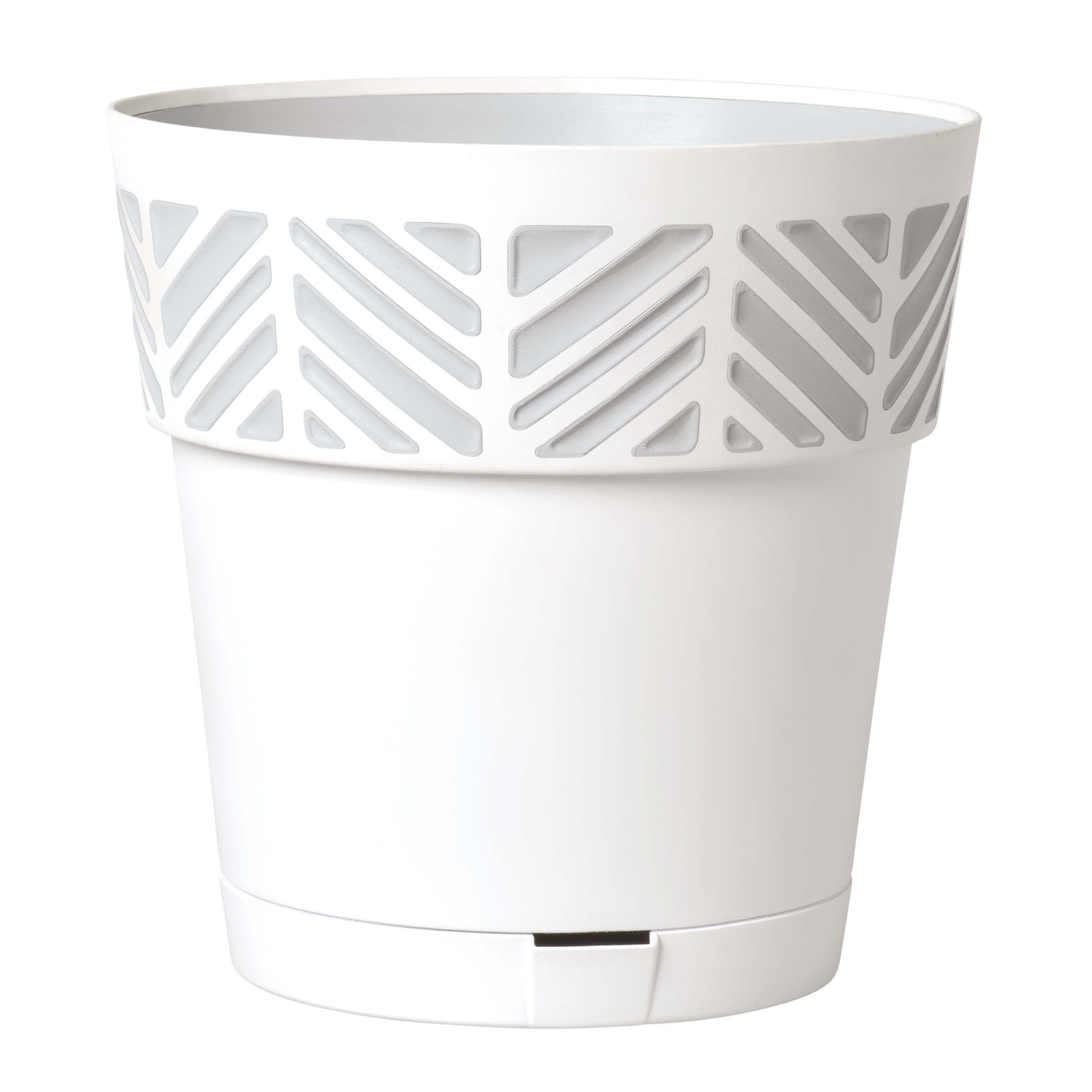 Marshall Pottery Deroma Mosaic Resin Planter in White/Gray - Shop Pots ...