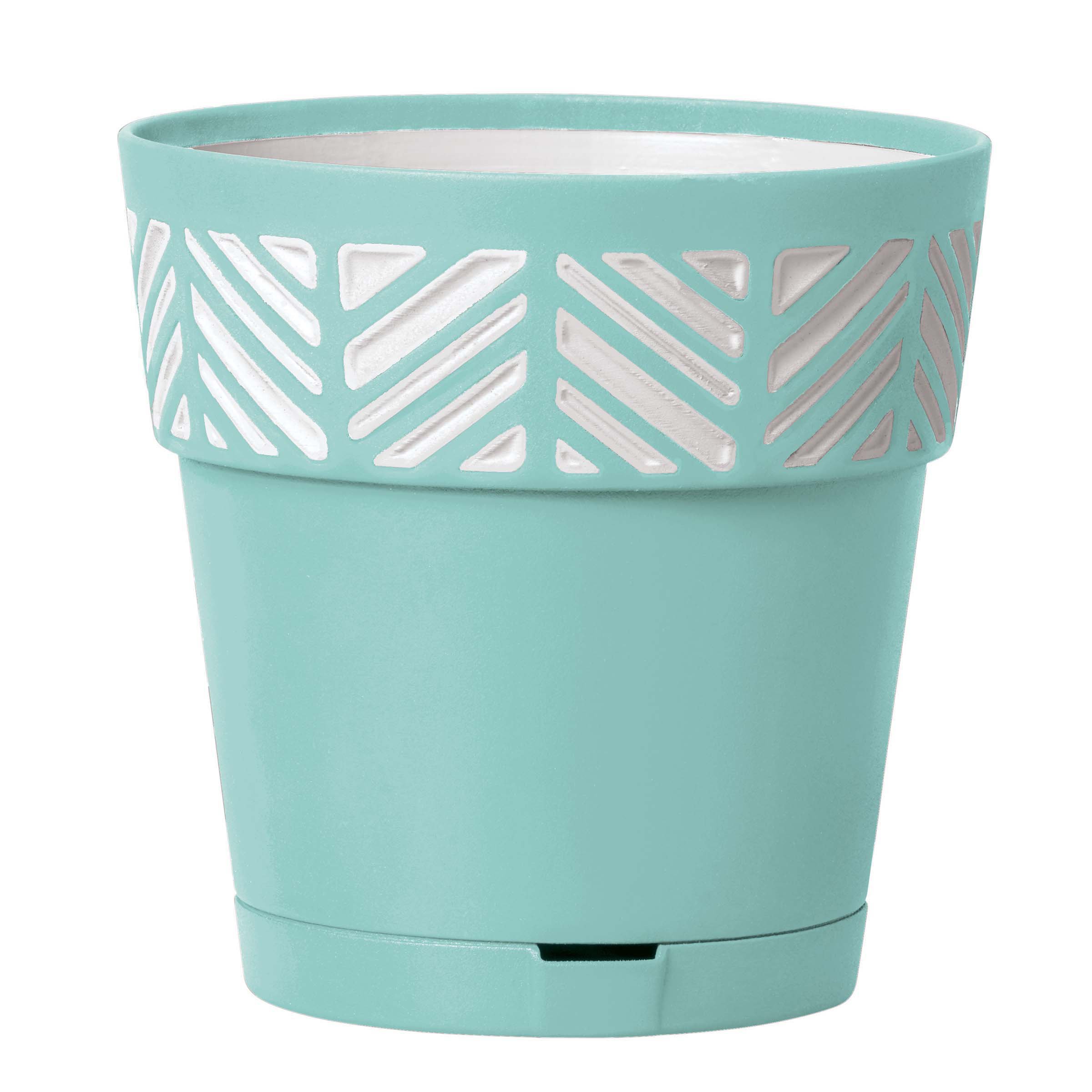 Marshall Pottery Deroma Mosaic Resin Planter in SkyBlue/White - Shop ...