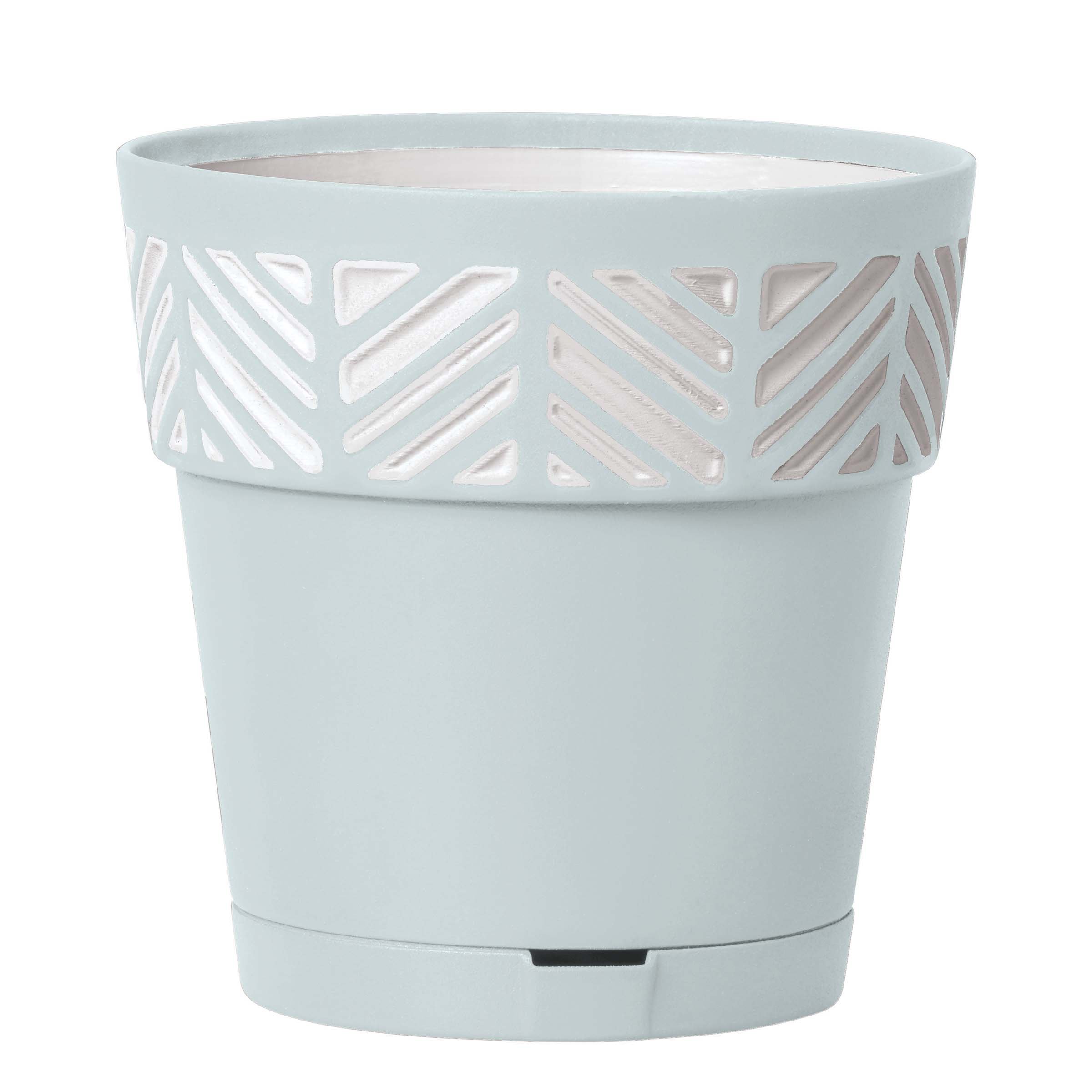 Marshall Pottery Deroma Mosaic Resin Planter in Aqua Blue/White - Shop ...