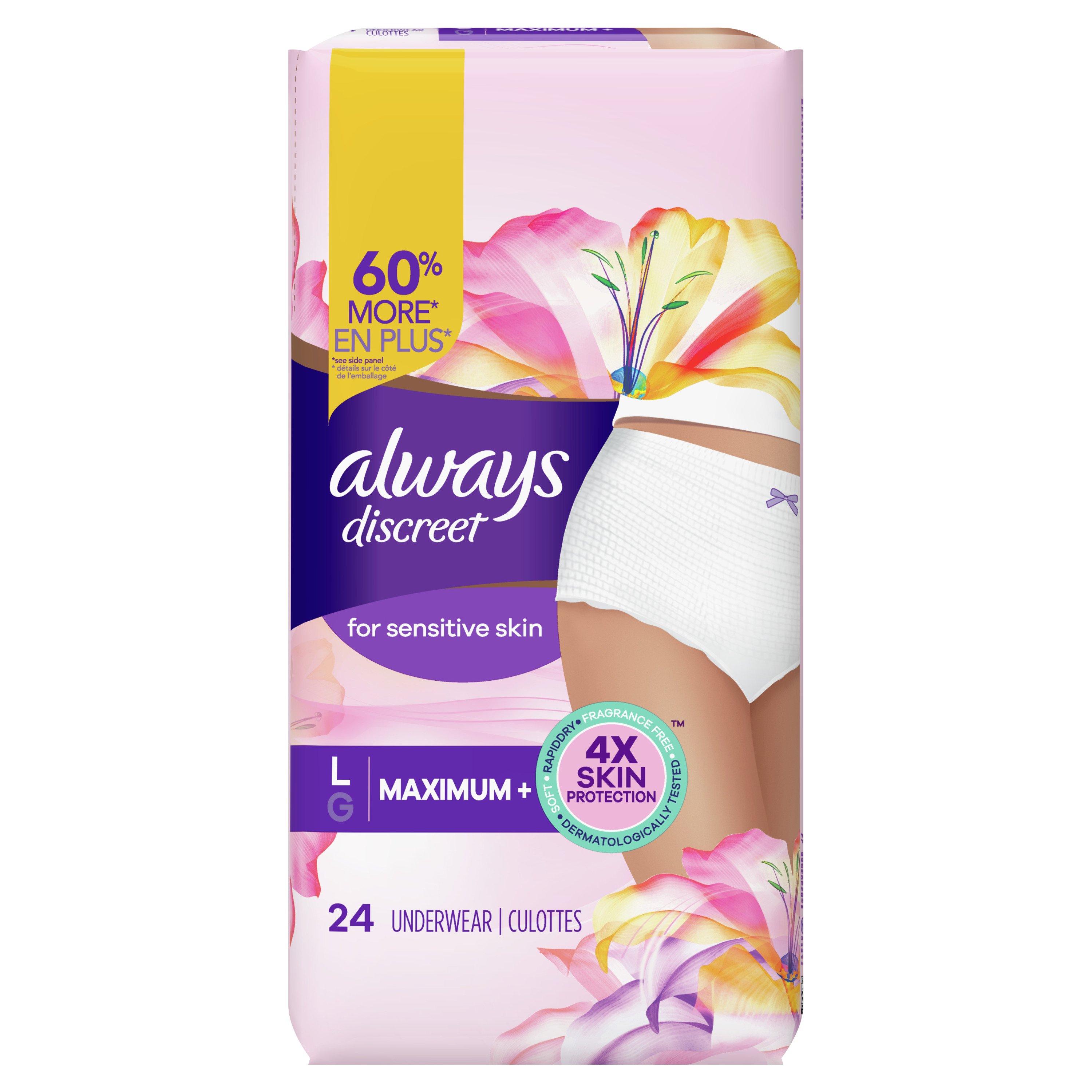 Always Discreet for Sensitive Skin Underwear L Maximum Plus - Shop ...
