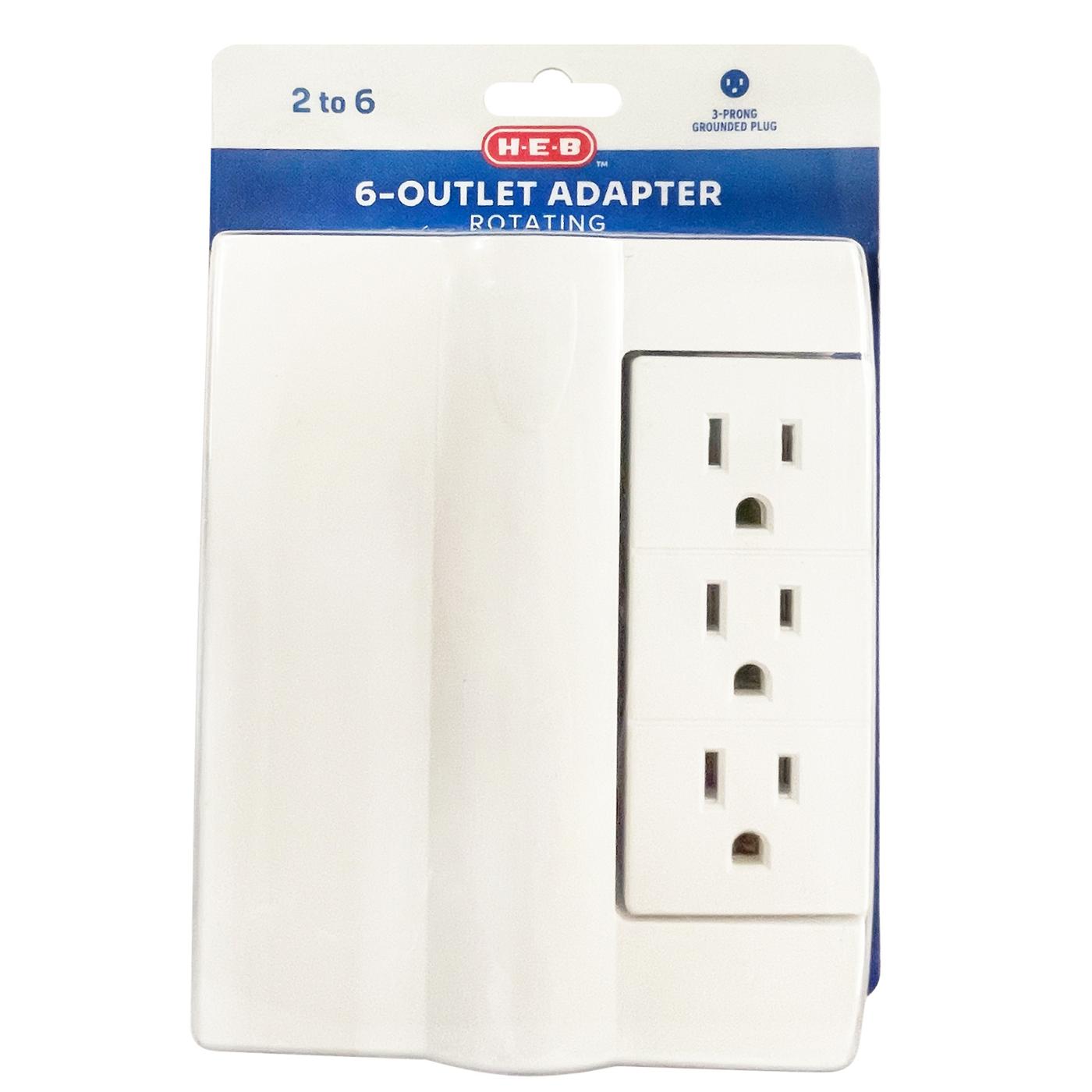 H-E-B 6-Outlet Swivel Adapter - Shop Extension cords at H-E-B