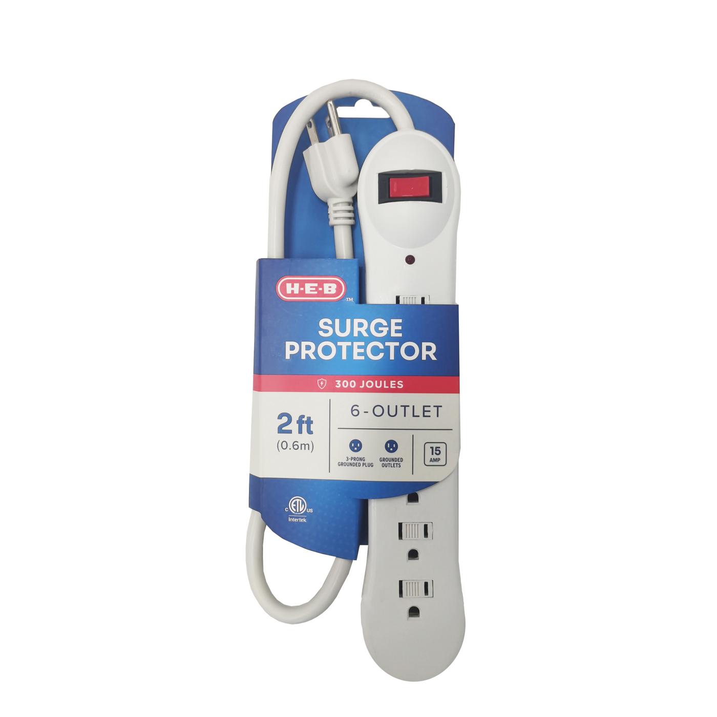 H-E-B 6-Outlet Surge Protector - Shop Extension cords at H-E-B