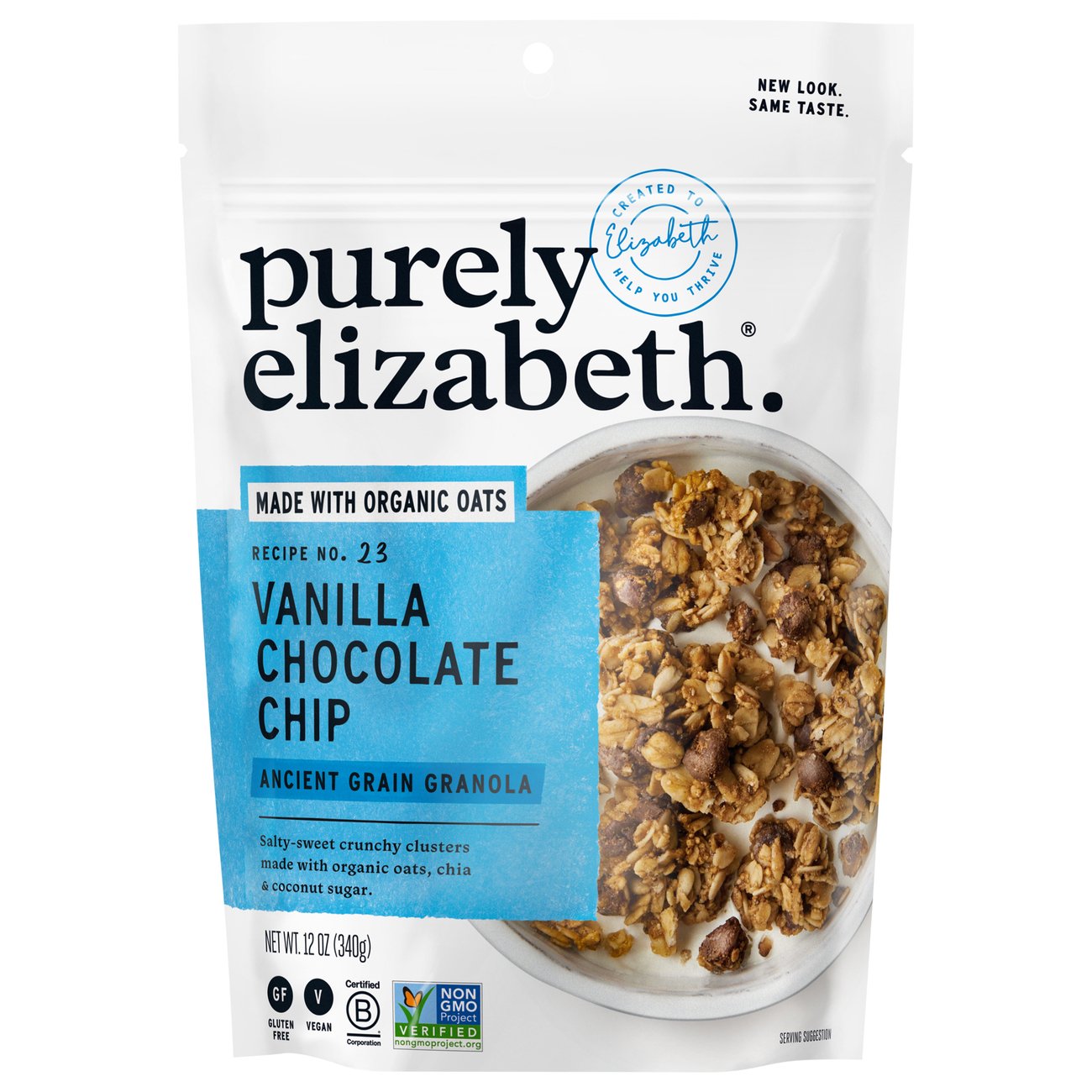 Purely Elizabeth Vanilla Chocolate Chip Ancient Grain Granola, 12 oz ...
