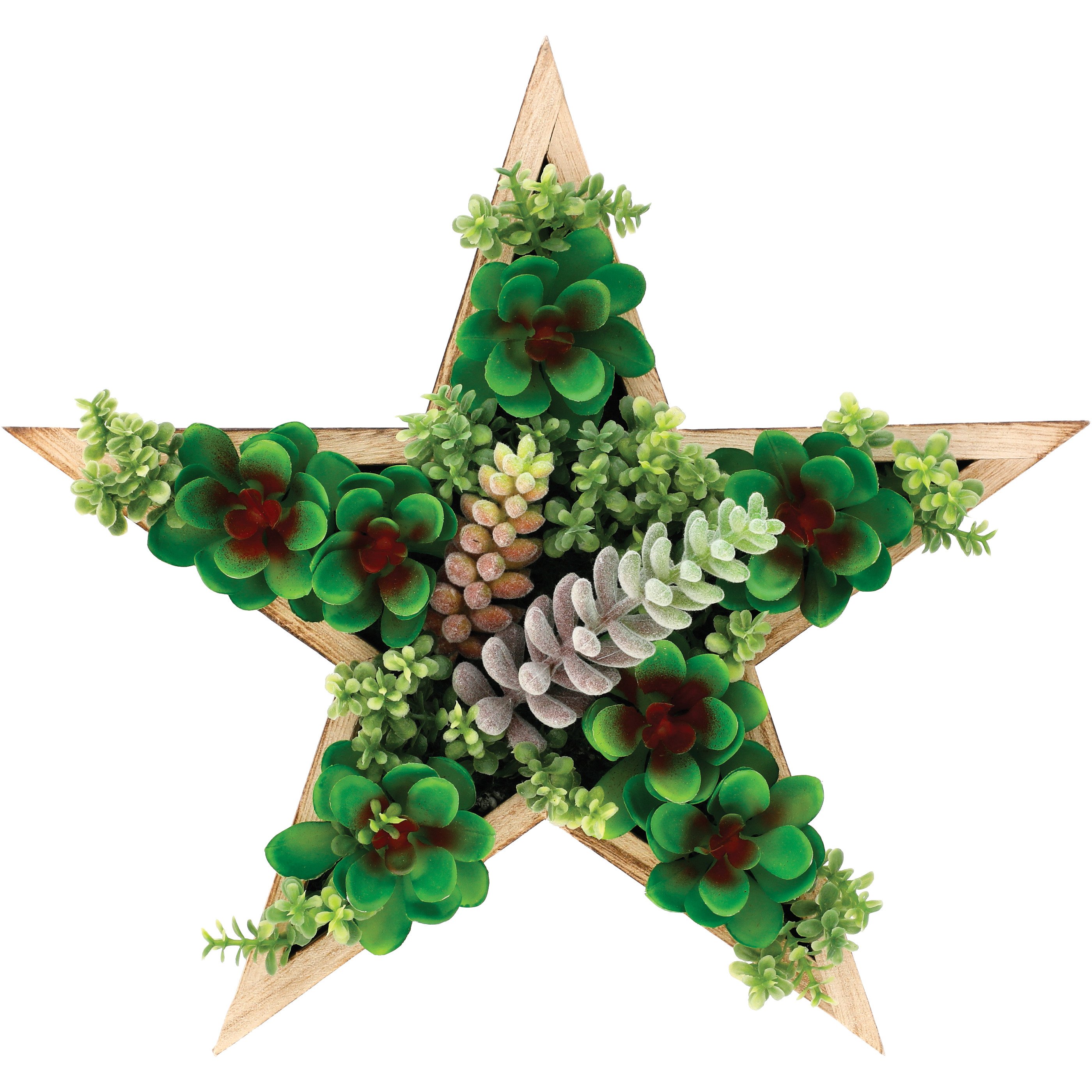 Texas Proud Star-Shaped Faux Succulent Wooden Centerpiece - Shop ...