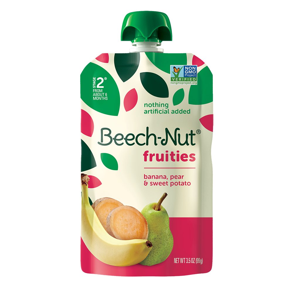 Beech-Nut Fruities Pouch - Banana Pear & Sweet Potato - Shop Baby food ...