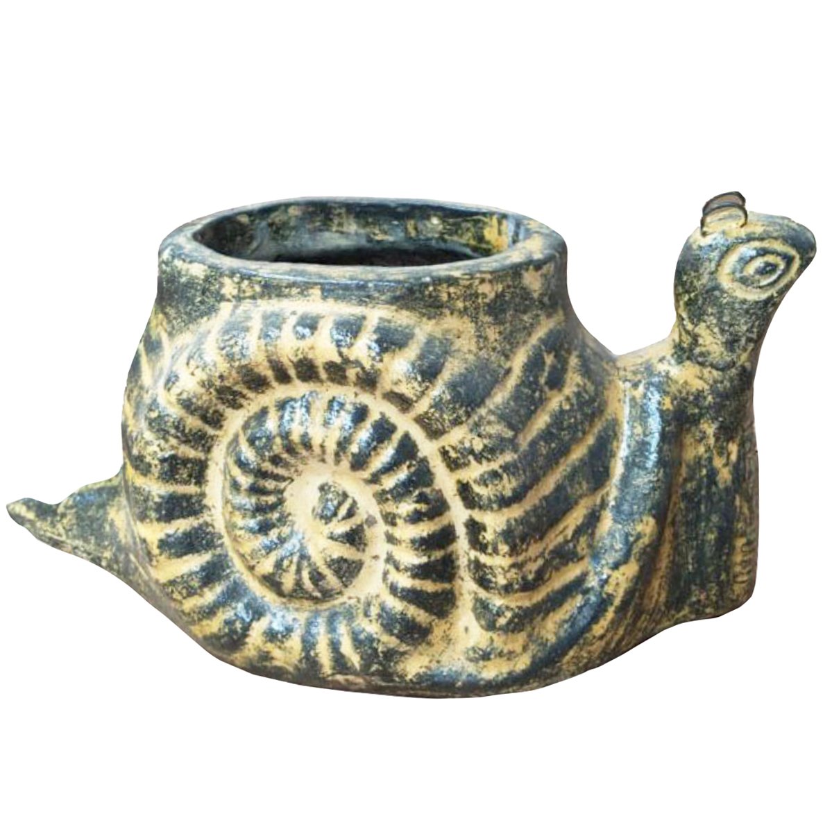 Blue Orange Pottery Snail Clay Planter - Shop Pots & Planters at H-E-B