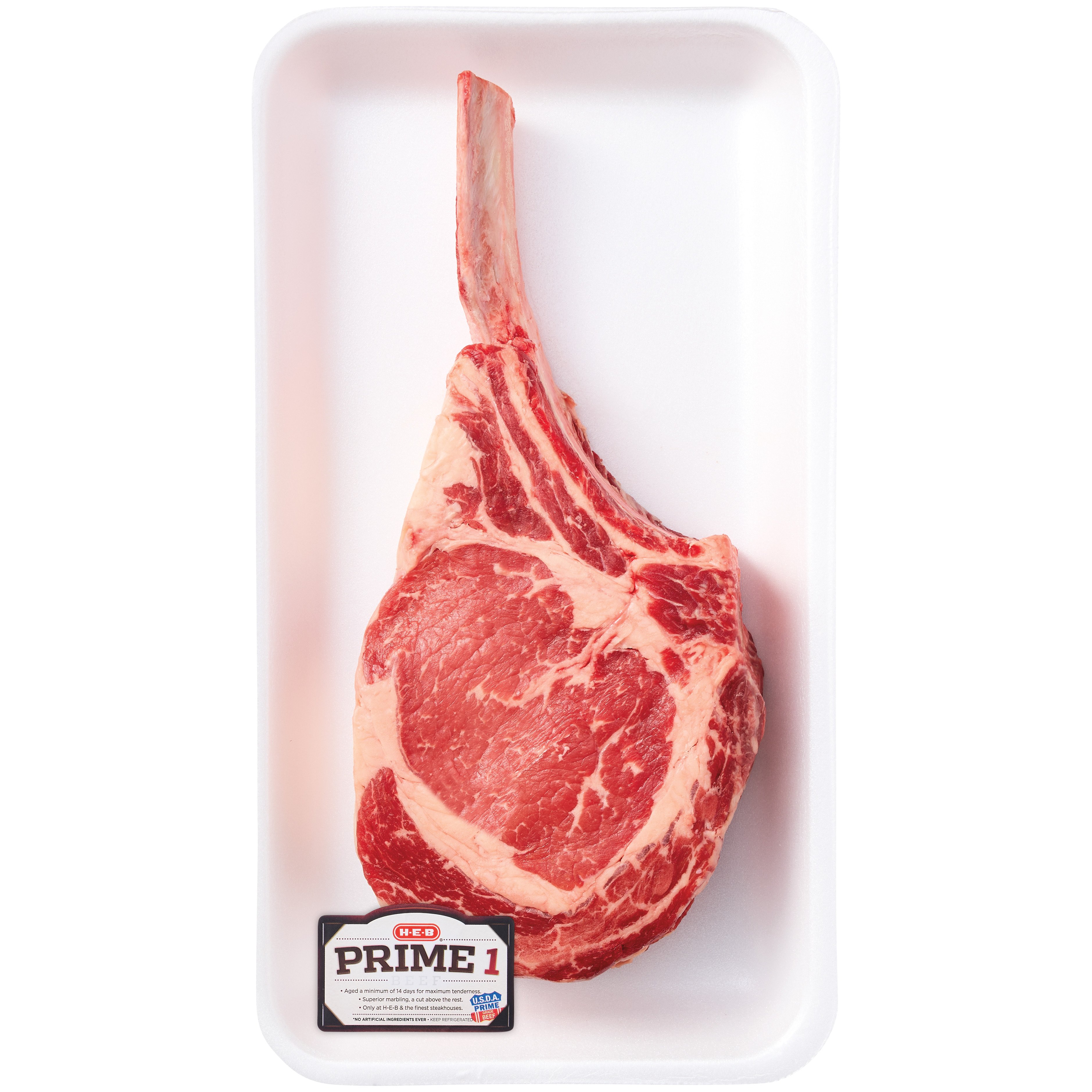 H-E-B Prime 1 Beef Bone-In Tomahawk Ribeye Steak - Extra Thick Cut ...