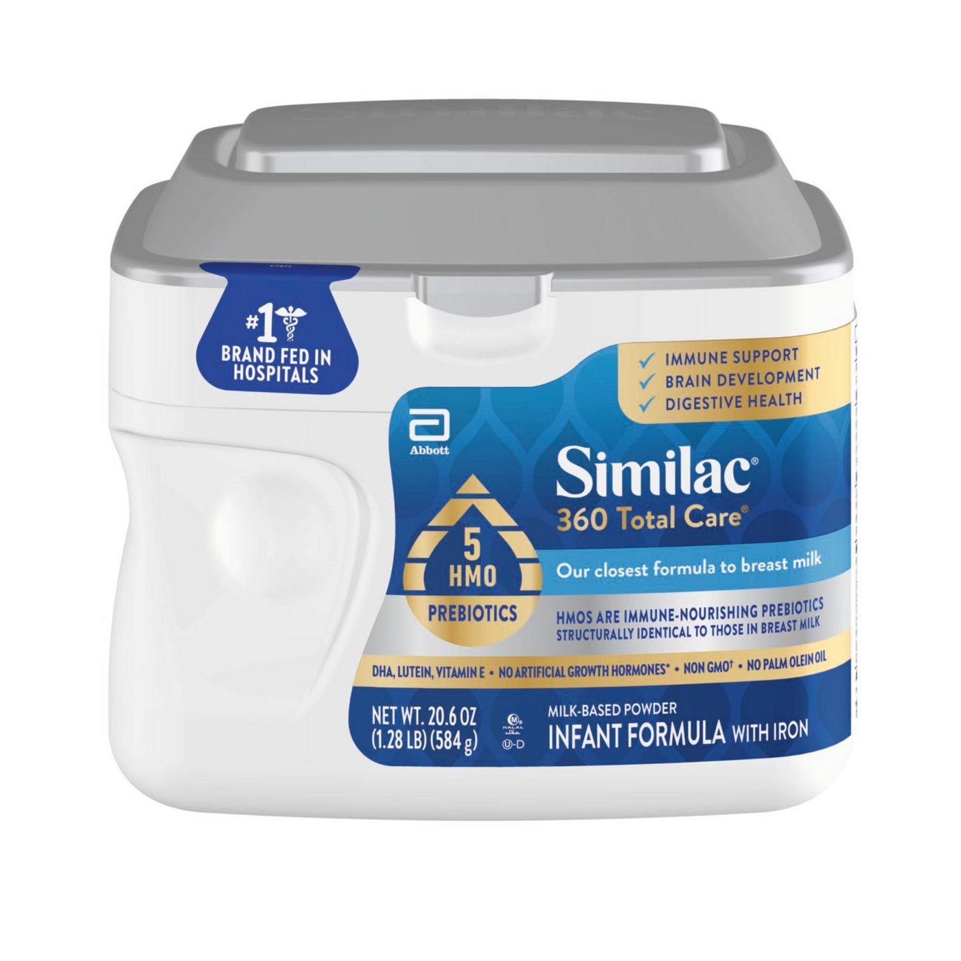 Similac 360 Total Care Infant Formula Powder with 5 HMO Prebiotics Tub ...