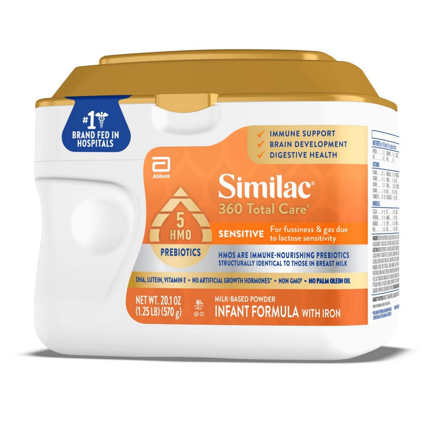 Similac 360 Total Care Sensitive Infant Formula Powder with 5 HMO ...