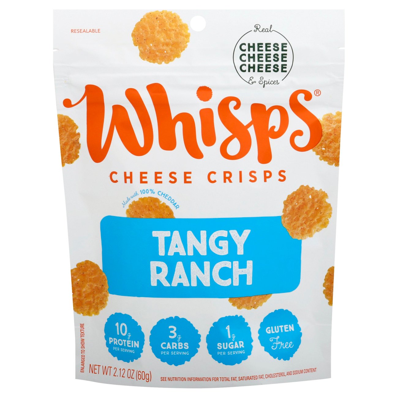Whisps Tangy Ranch Cheese Crisps - Shop Cheese at H-E-B