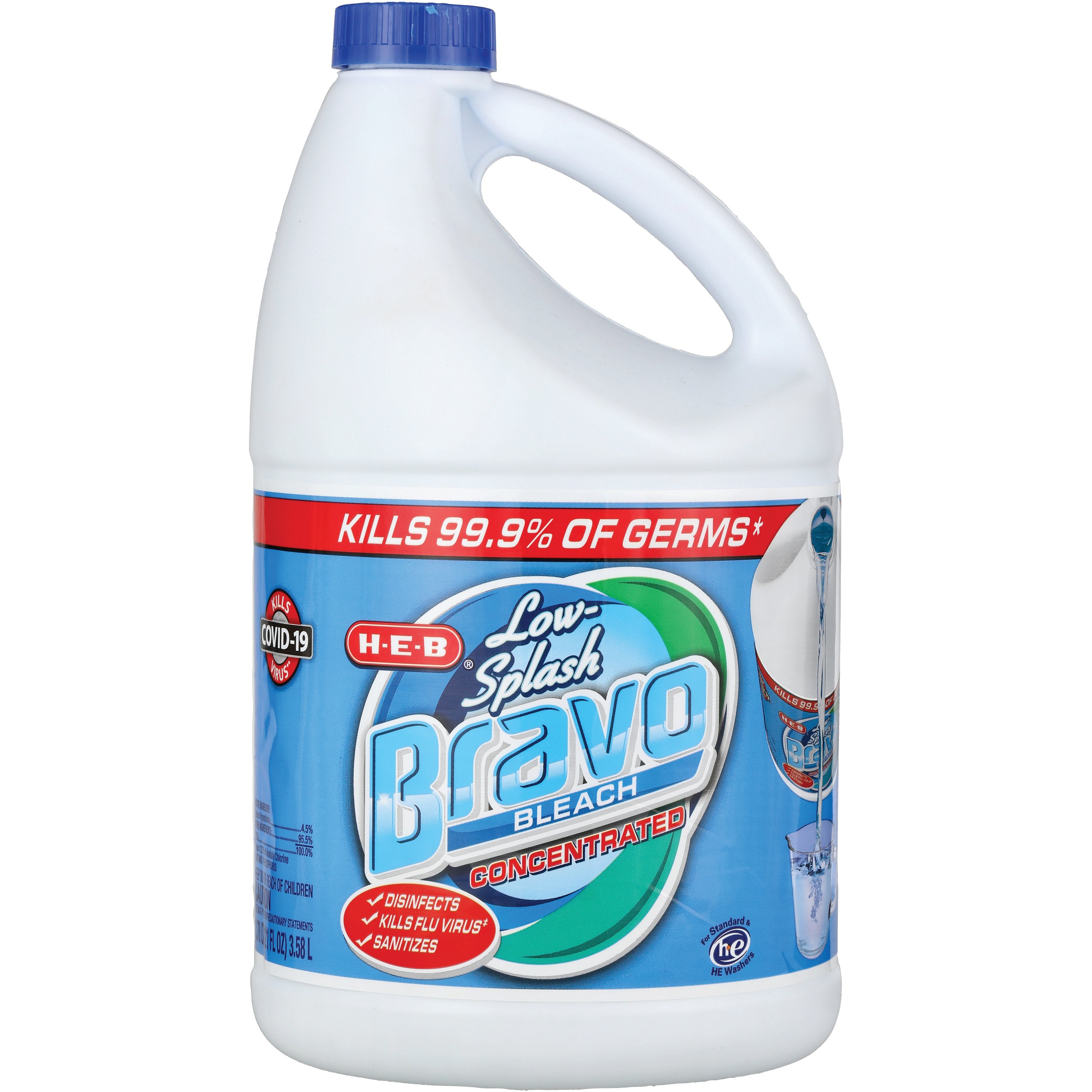 H-E-B Bravo Low Splash Concentrated Bleach - Shop Bleach at H-E-B