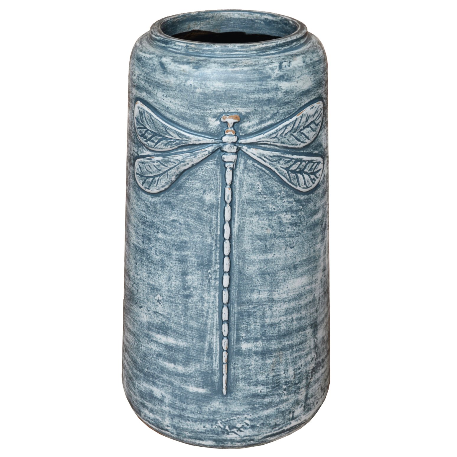 Blue Orange Pottery Tall Dragonfly Planter - Shop Pots & planters at H-E-B