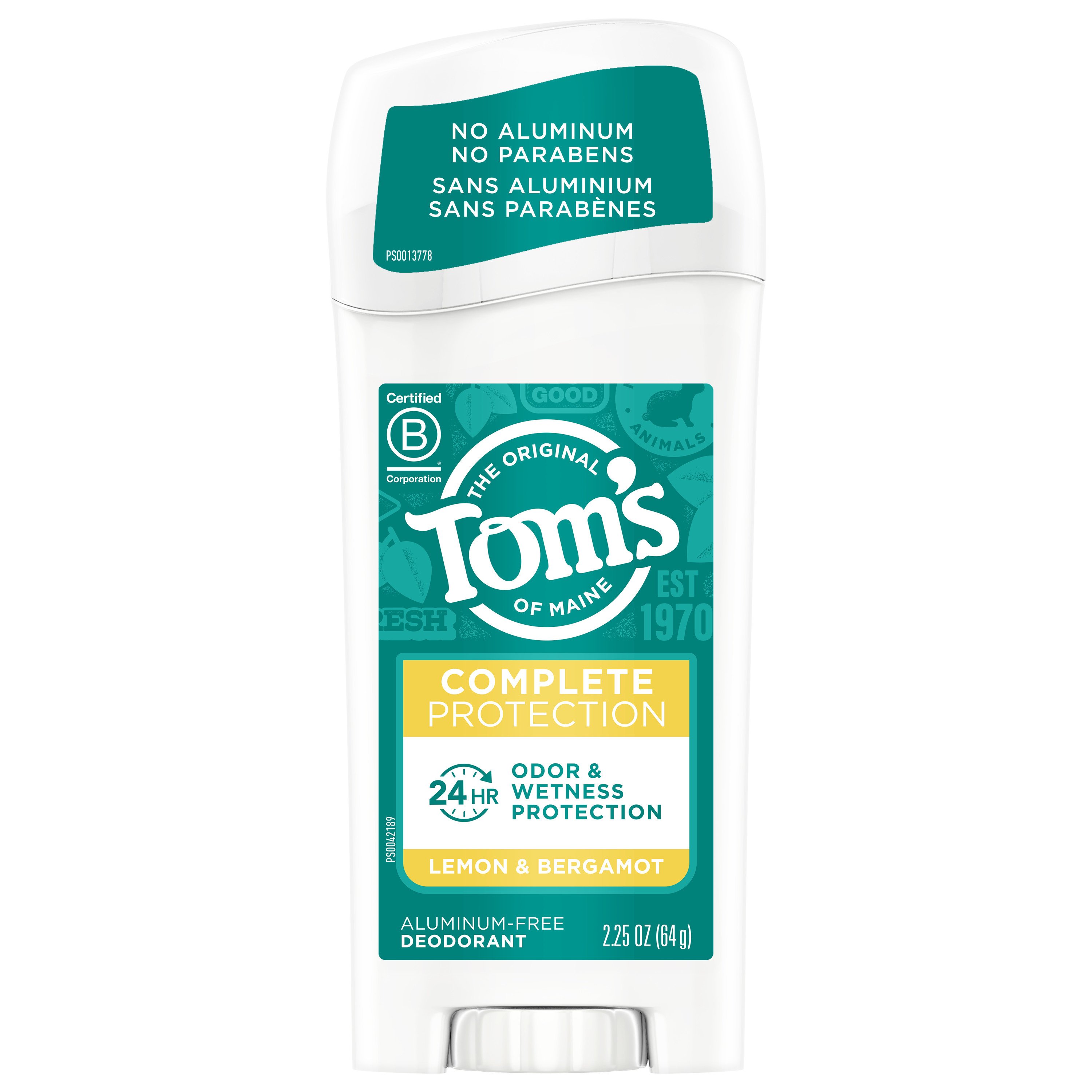Tom's of Maine Complete Protection Deodorant Lemon & Bergamot - Shop ...