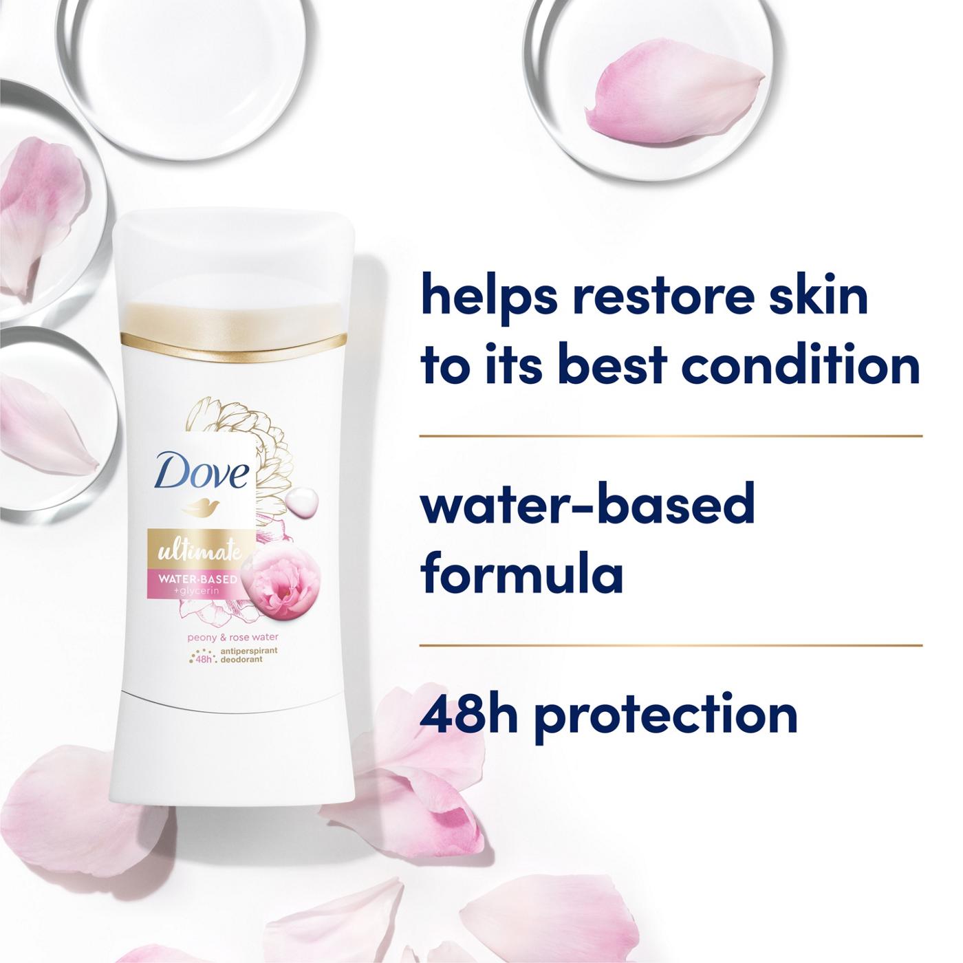 Dove Ultimate Antiperspirant Deodorant Stick - Peony & Rose Water ...