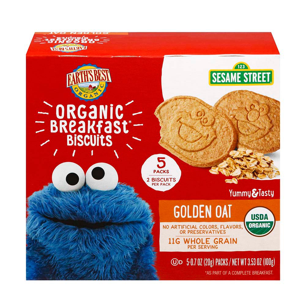 Earth's Best Organic Breakfast Biscuits - Golden Oat - Shop Toddler ...