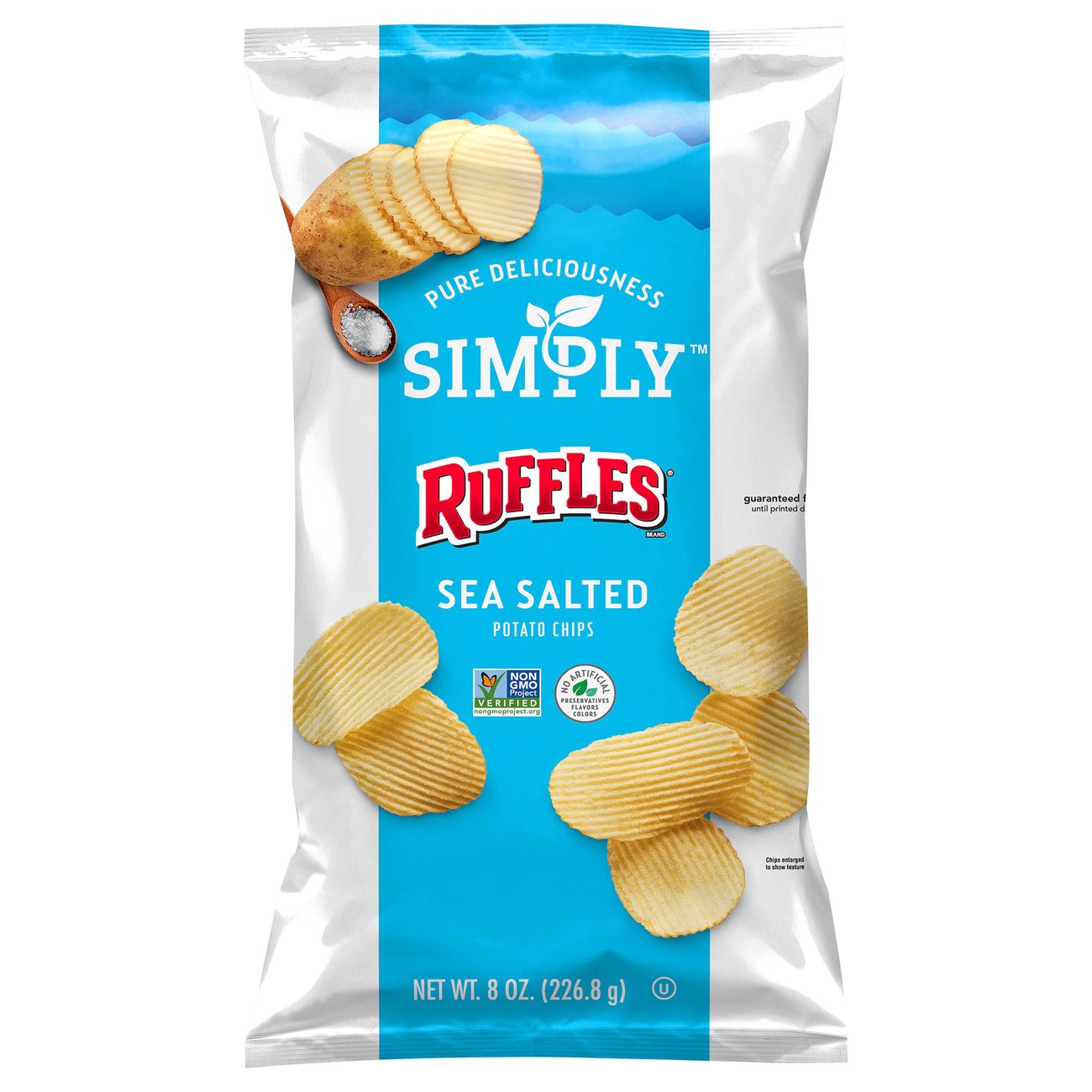 Ruffles Simply Sea Salted Potato Chips - Shop Chips at H-E-B