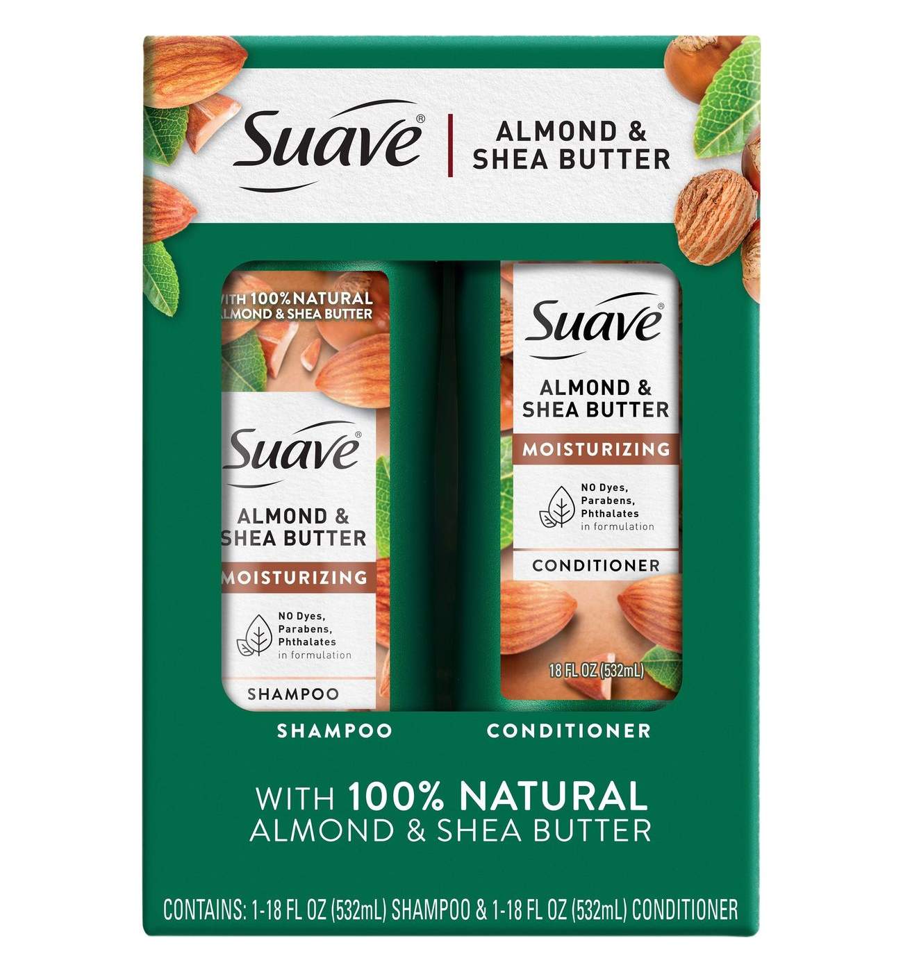 Suave Moisturizing Almond & Shea Butter Shampoo & Conditioner 2 pk ...
