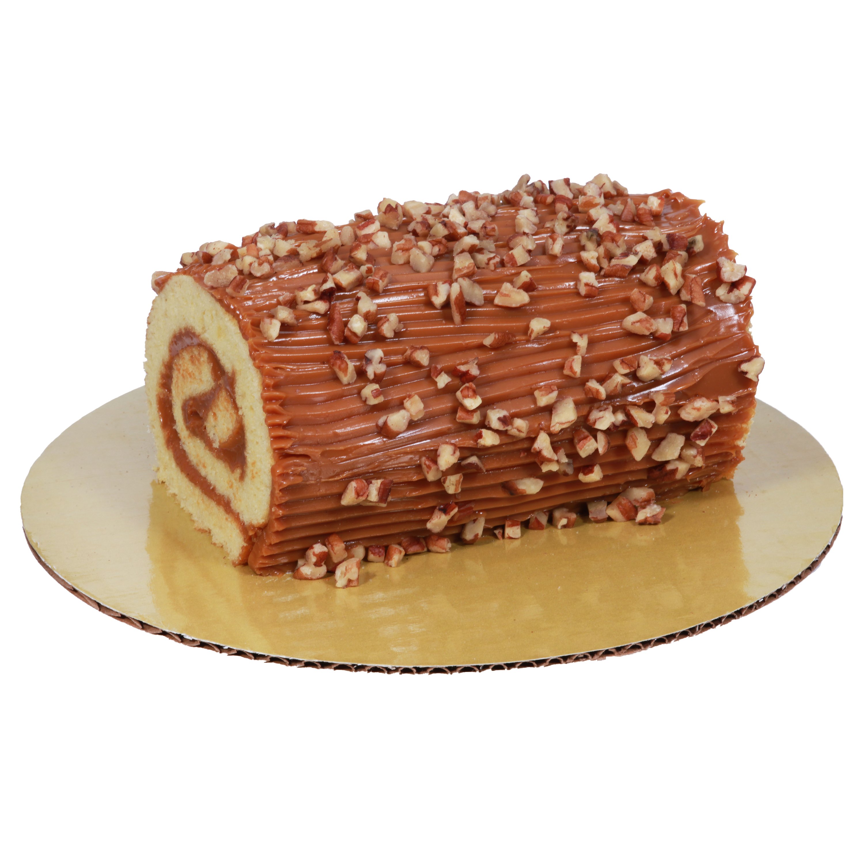 H-E-B Cajeta Pecan Half Cake Roll Log - Shop Sweet rolls & scones at H-E-B