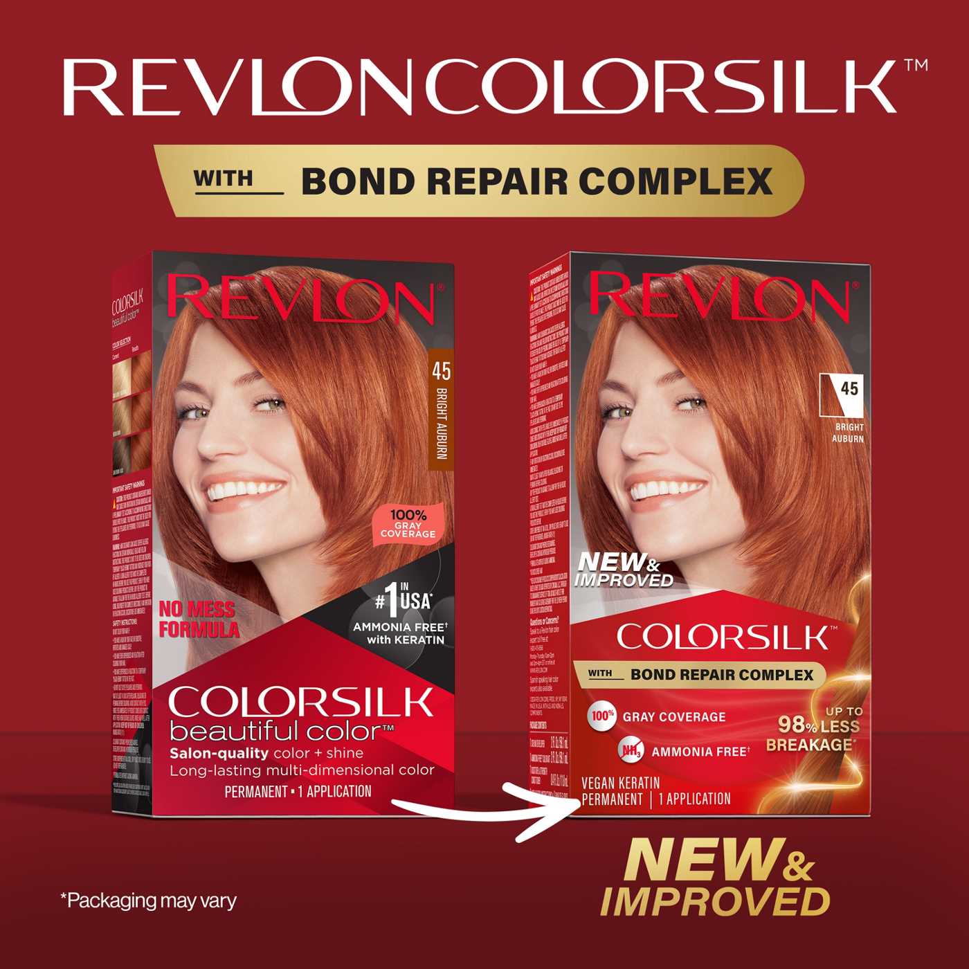 Revlon ColorSilk Hair Color 45 - Bright Auburn - Shop Hair color at H-E-B