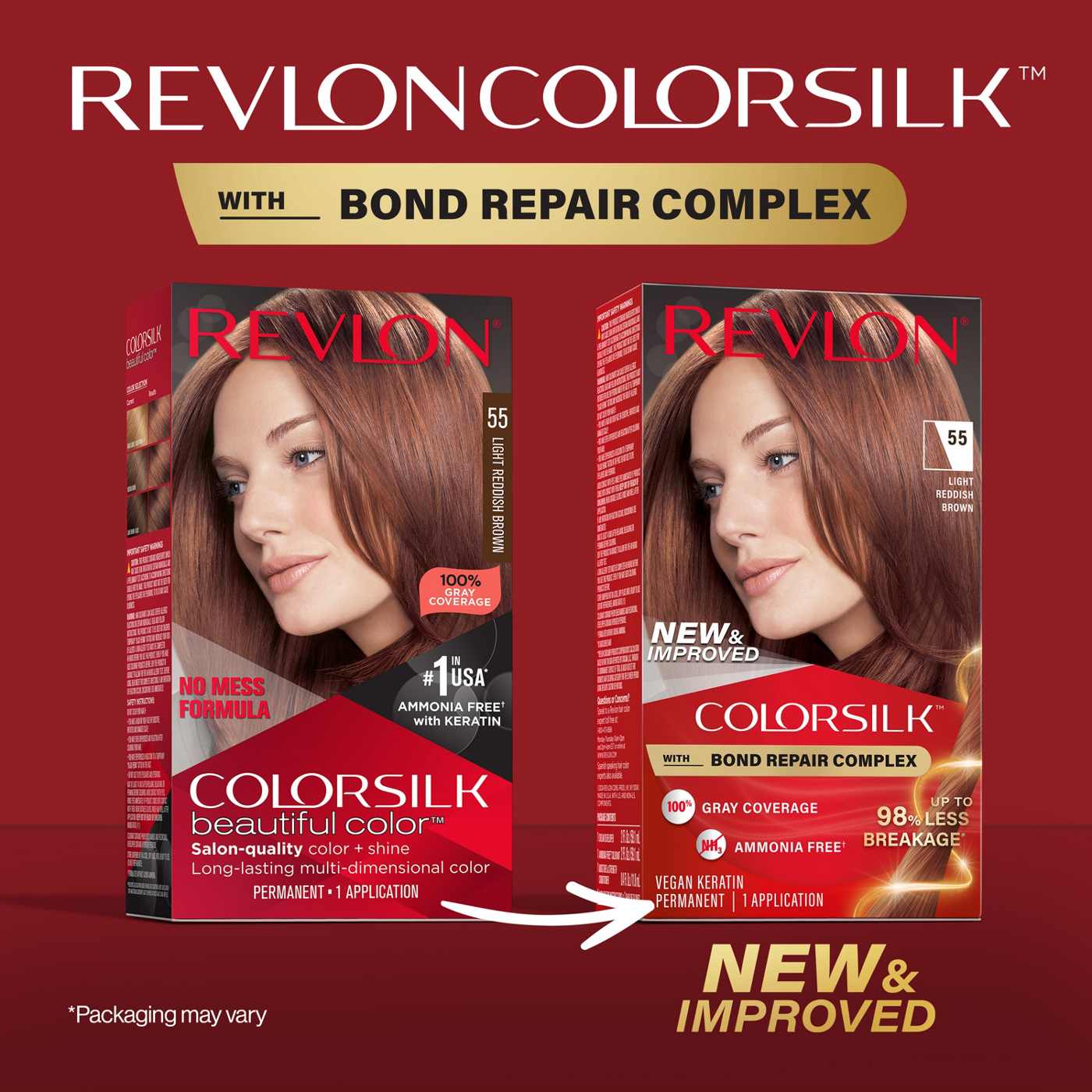 Revlon ColorSilk Hair Color - 55 Light Reddish Brown - Shop Hair color ...