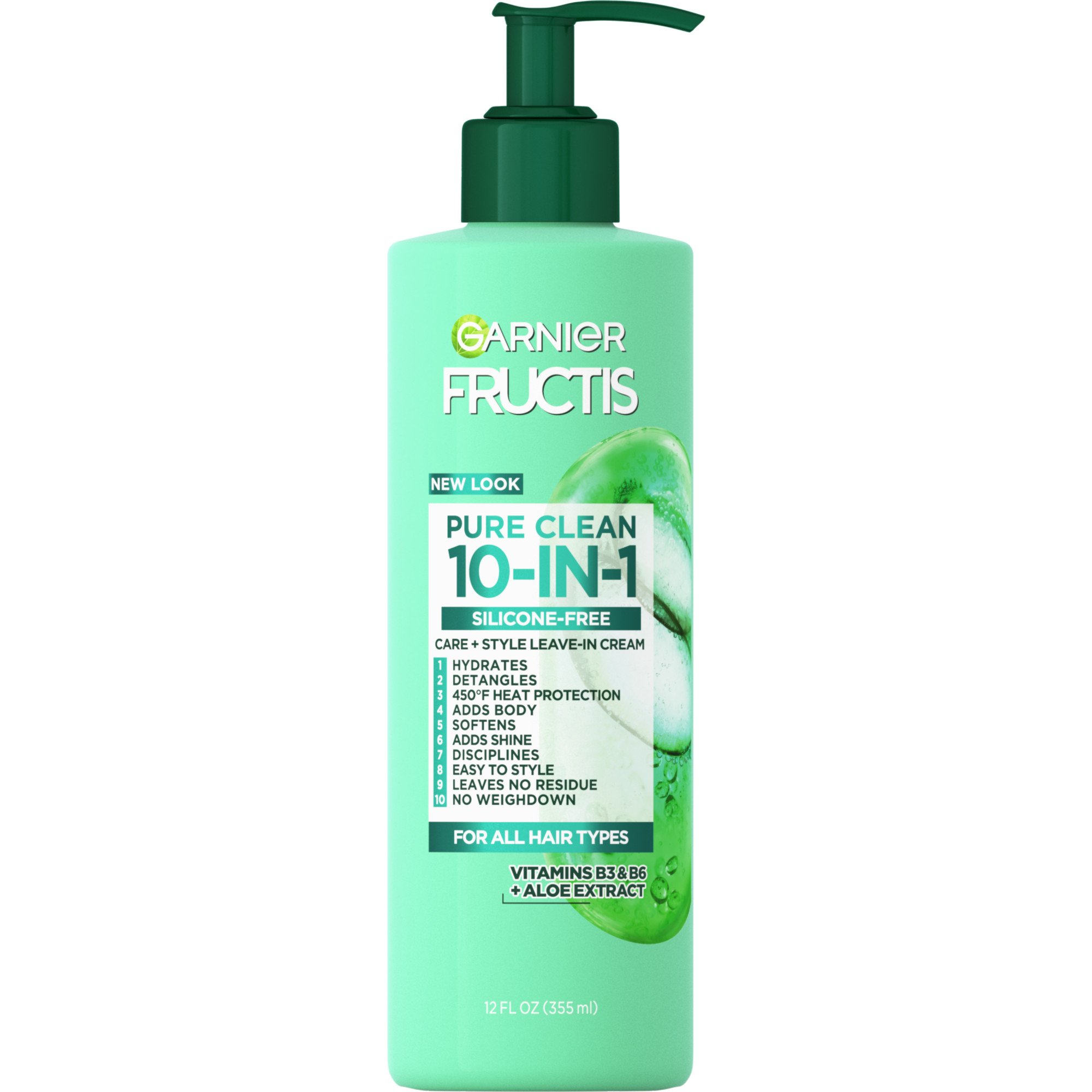 Garnier Fructis Pure Clean 10-in-1 Care + Style Leave In Cream - Shop ...