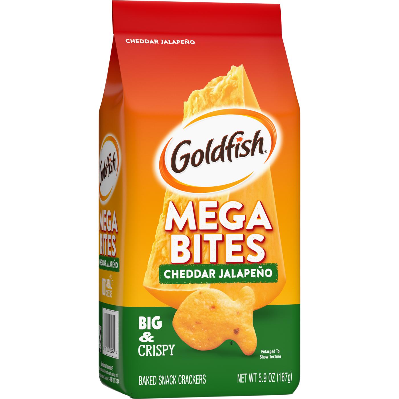 Goldfish Mega Bites Cheddar Jalapeño Crackers - Shop Crackers ...