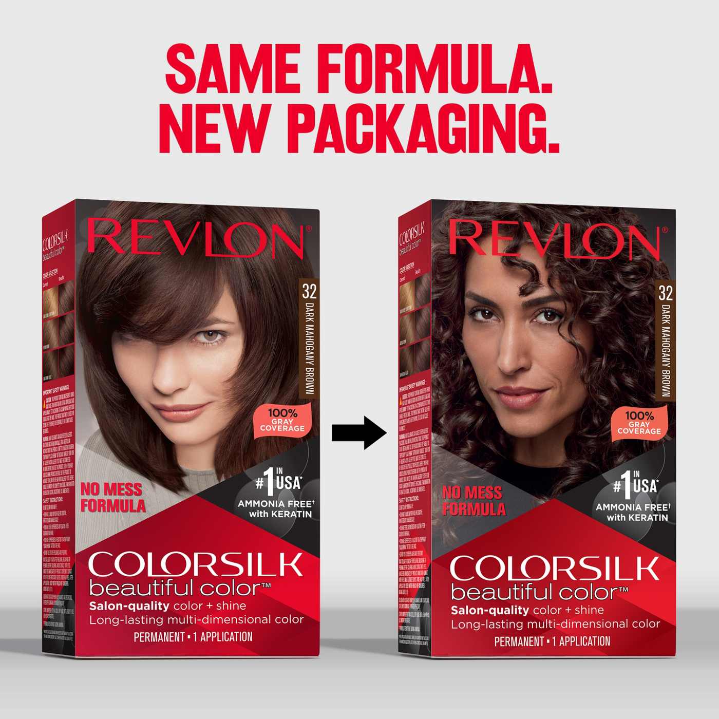 Revlon ColorSilk Hair Color - 32 Dark Mahogany Brown - Shop Hair color ...