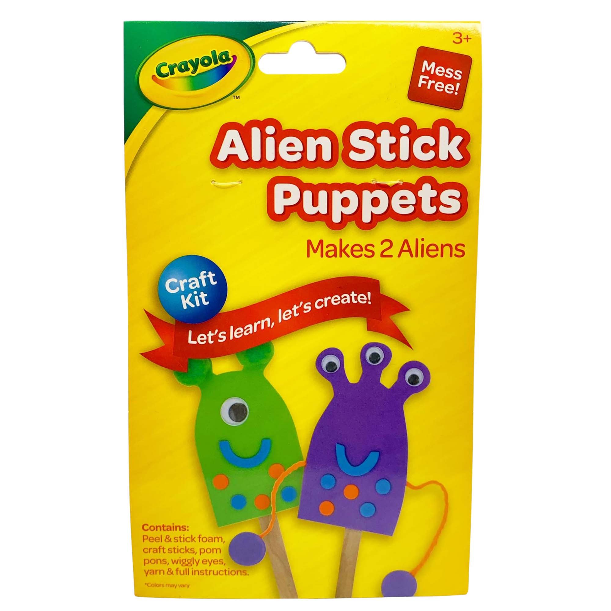 Crayola Alien Stick Puppets Craft Kit - Shop Kits at H-E-B