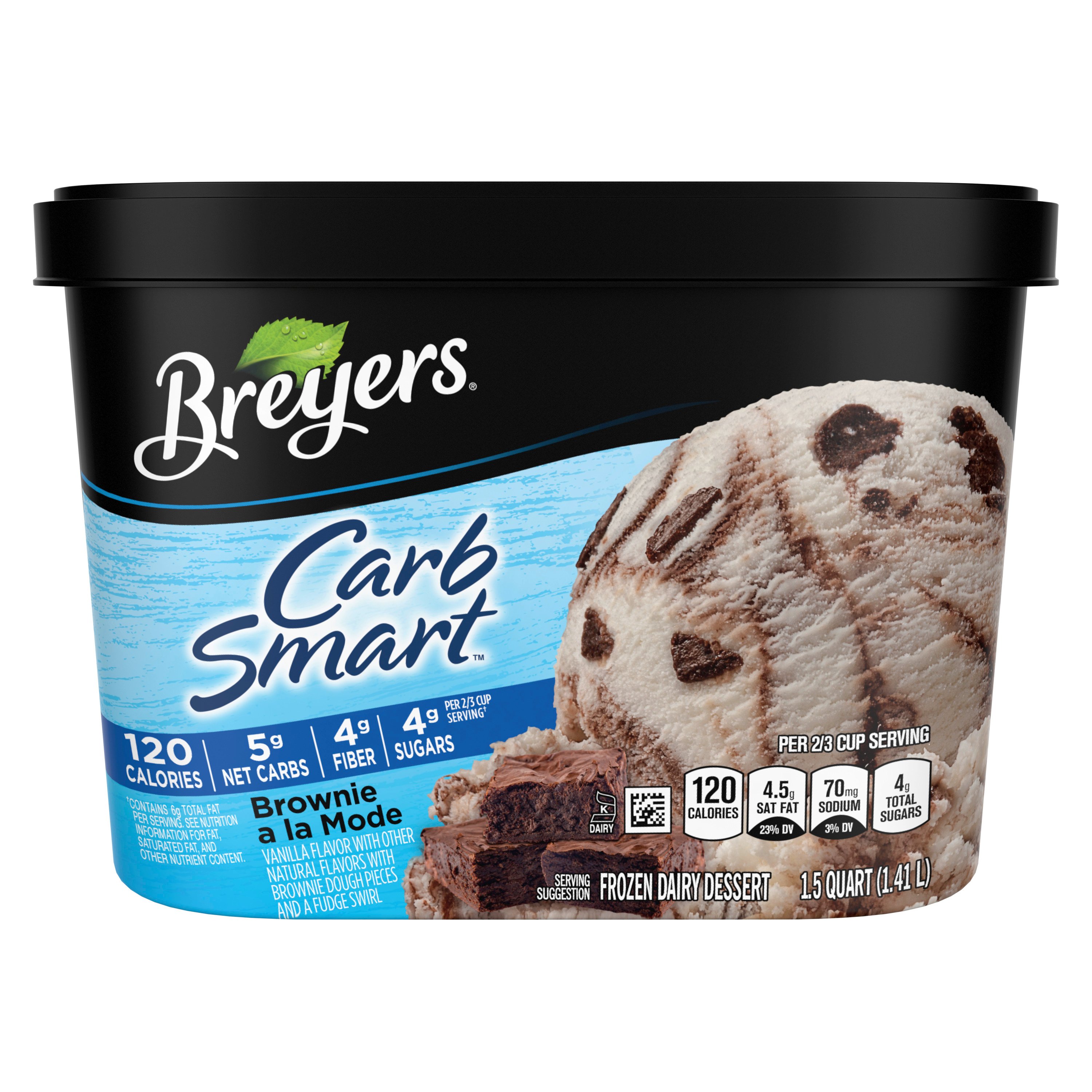 Breyers Carb Smart Brownie Ala Mode Ice Cream - Shop Ice cream at H-E-B