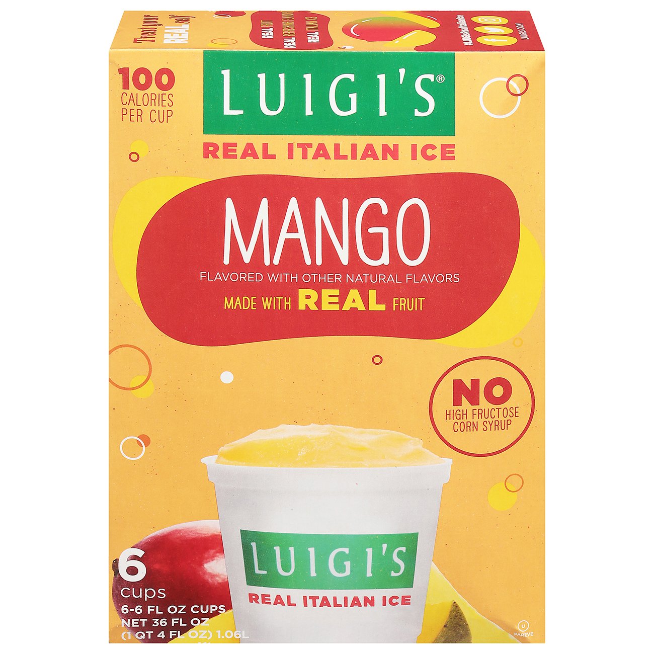 Luigi's Real Italian Ice Mango Cups - Shop Ice cream at H-E-B