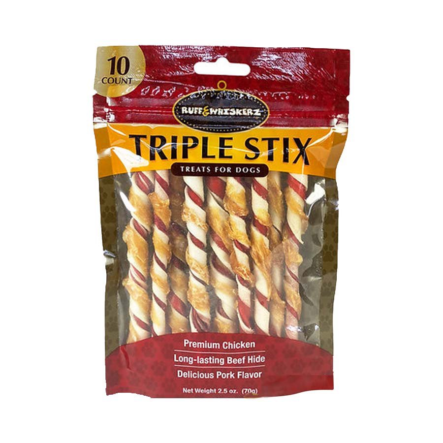 Ruff & Whiskerz Triple Stix Dog Treats - Shop Bones & rawhides at H-E-B