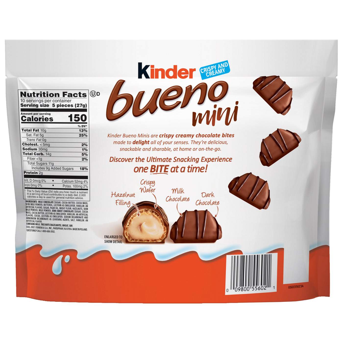 Kinder Bueno Mini Crispy Creamy Chocolate Bites - Family Pack - Shop ...