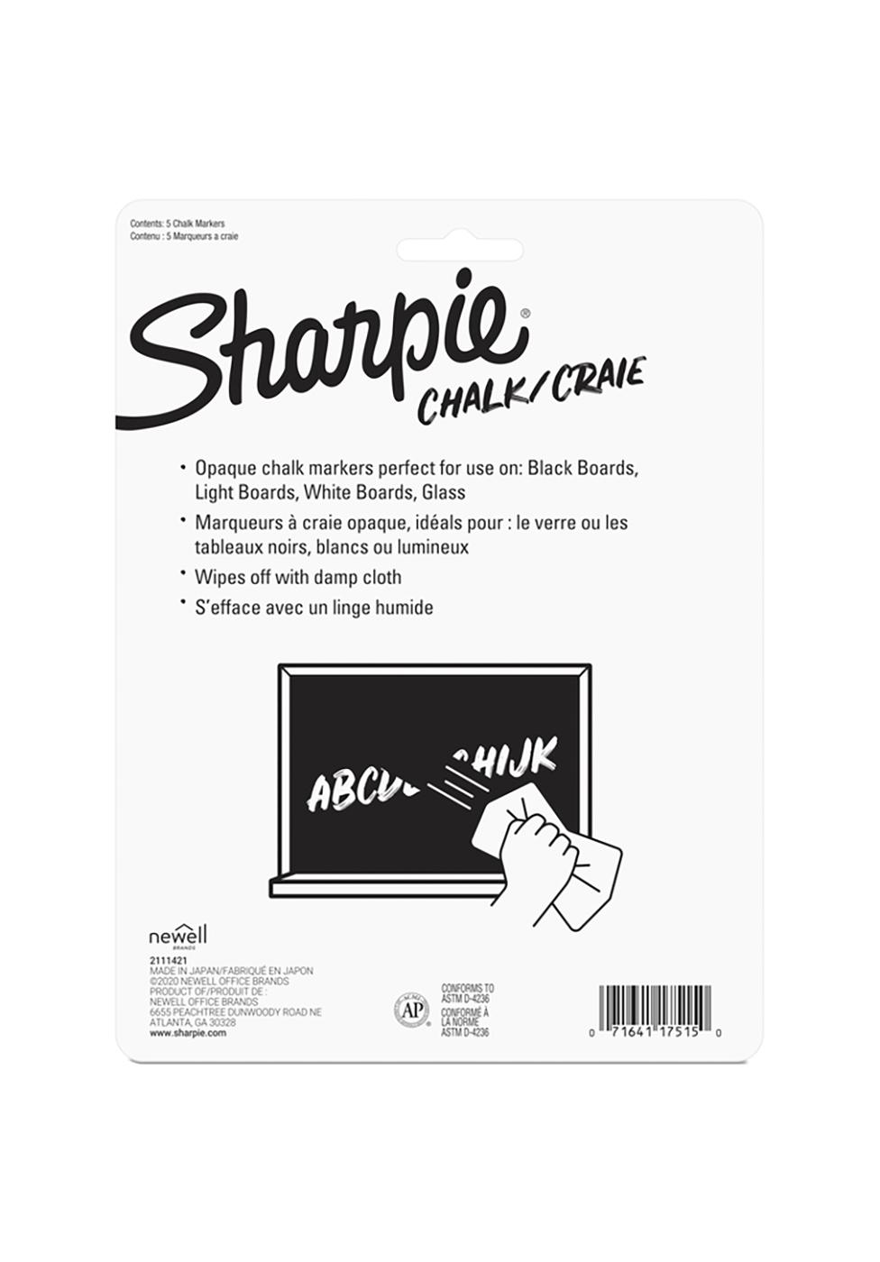 Sharpie Wet Erase Chalkboard Markers - Assorted Color - Shop Markers at ...