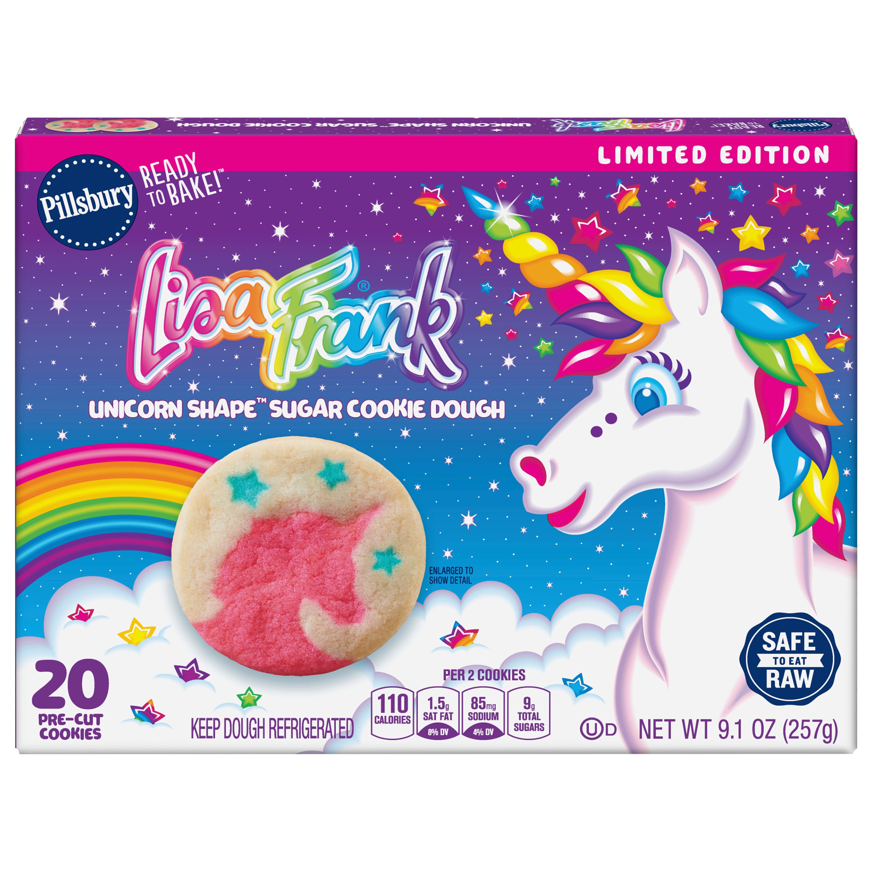 Pillsbury Lisa Frank Unicorn Sugar Cookie Dough - Shop Biscuit & cookie ...