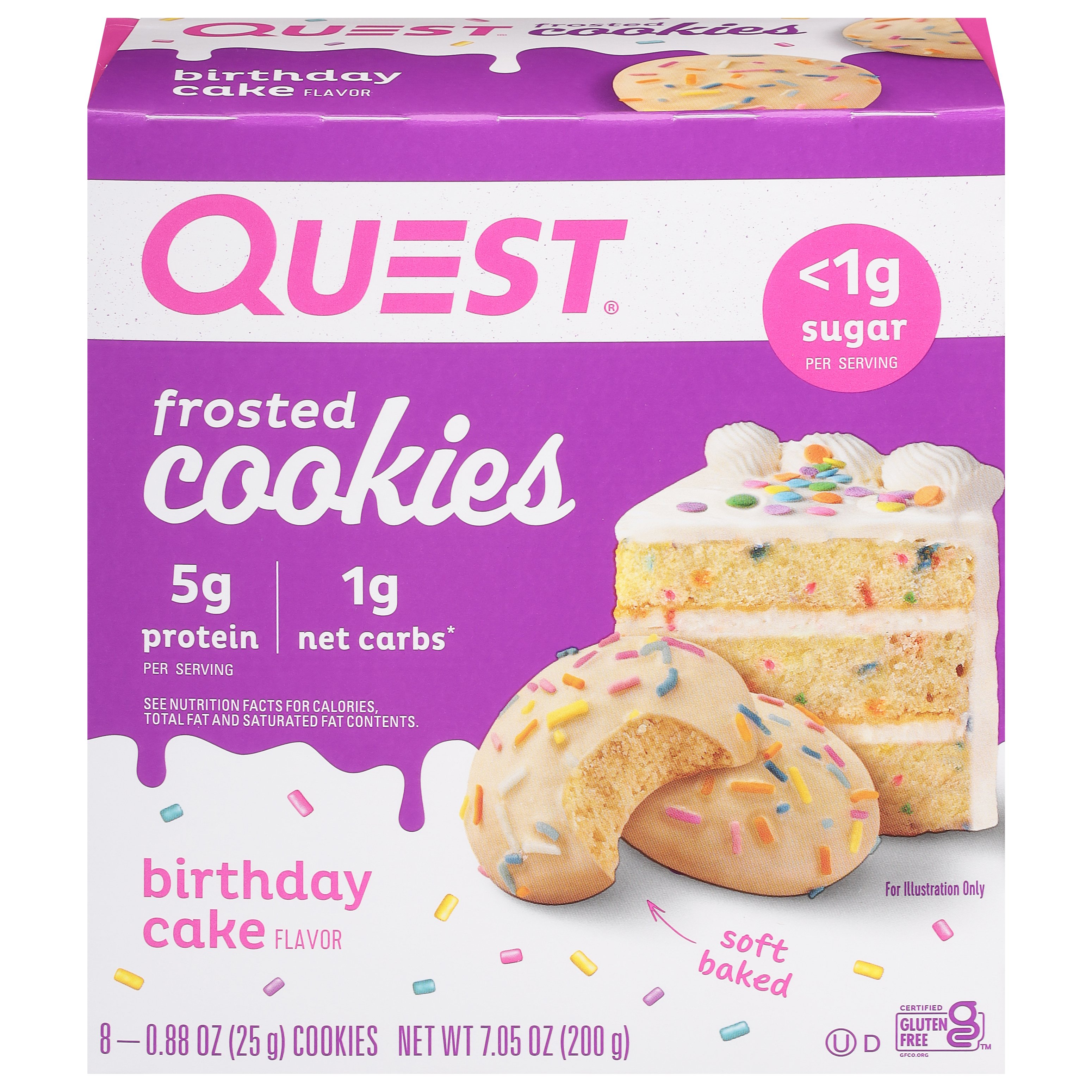 Quest 5g Protein Frosted Cookies - Birthday Cake - Shop Cookies at H-E-B