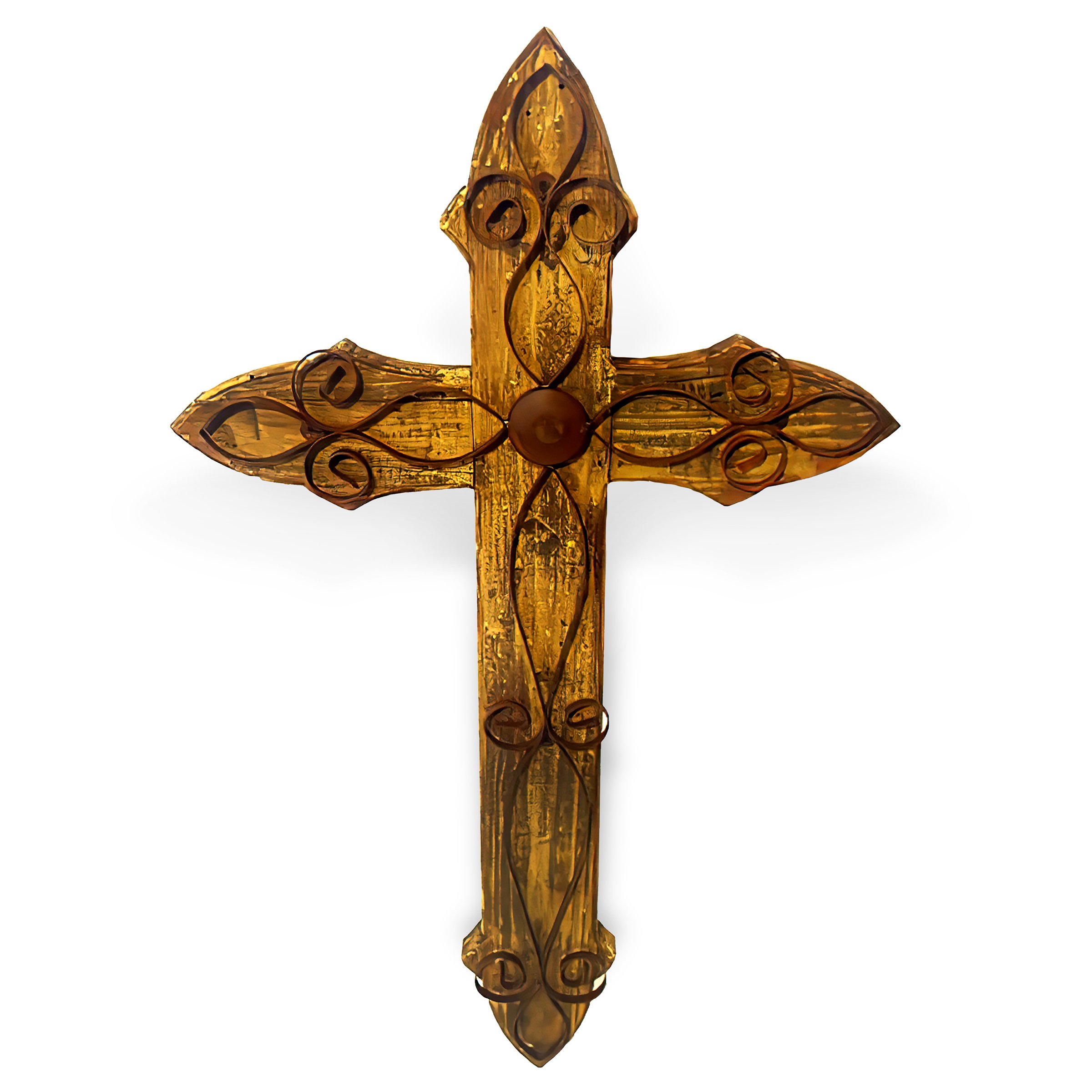 Creative Décor Sourcing Wood/Metal Gothic Cross Decor - Shop Patio ...