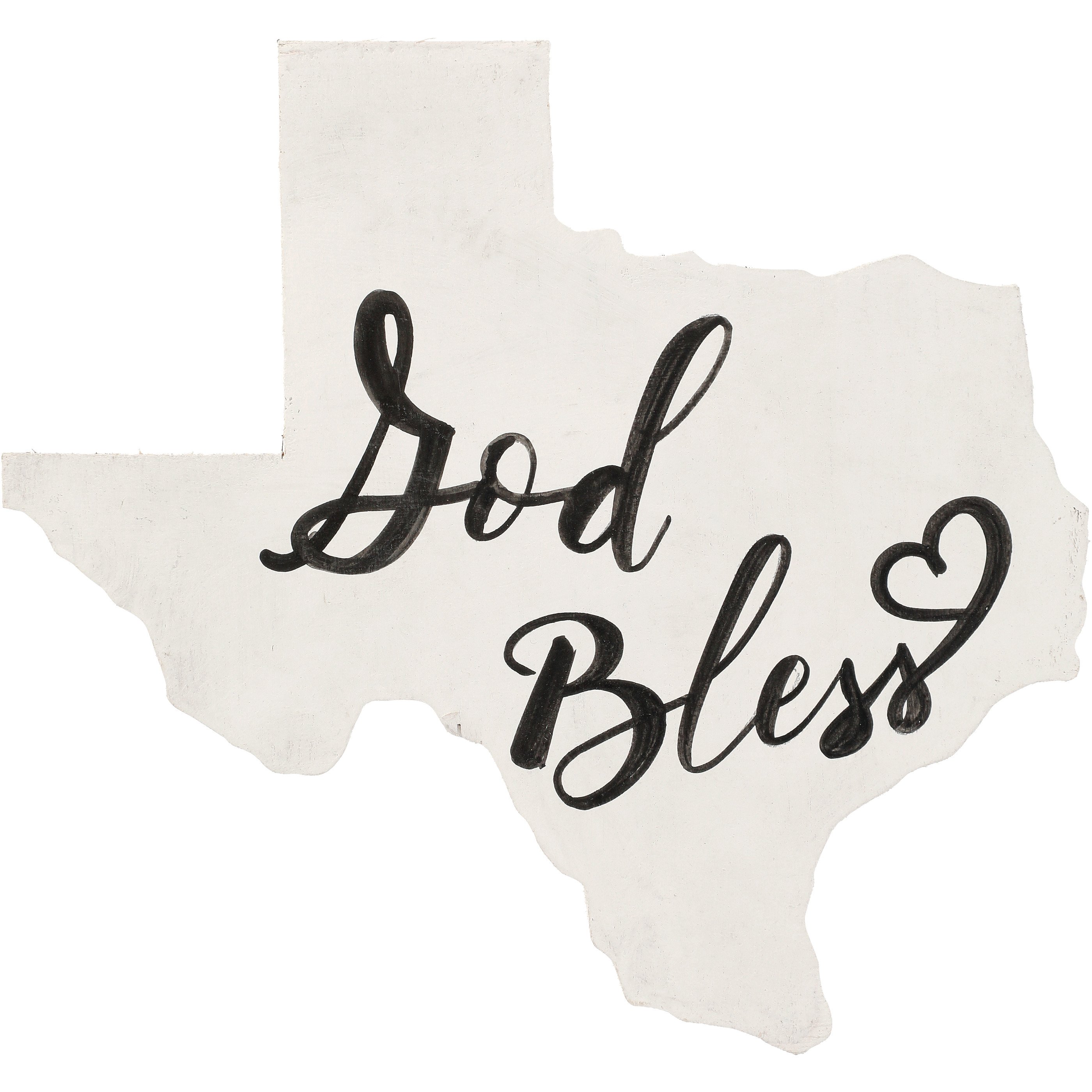 Texas Proud God Bless TX Silhouette Wall Art - Shop Seasonal Decor at H-E-B