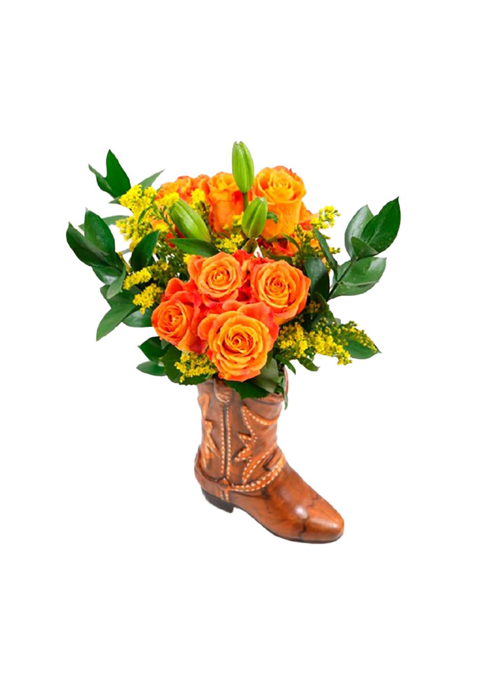 BLOOMS by H-E-B Kickin It Up Boot Flower Arrangement - Shop Flowers & arrangements at H-E-B