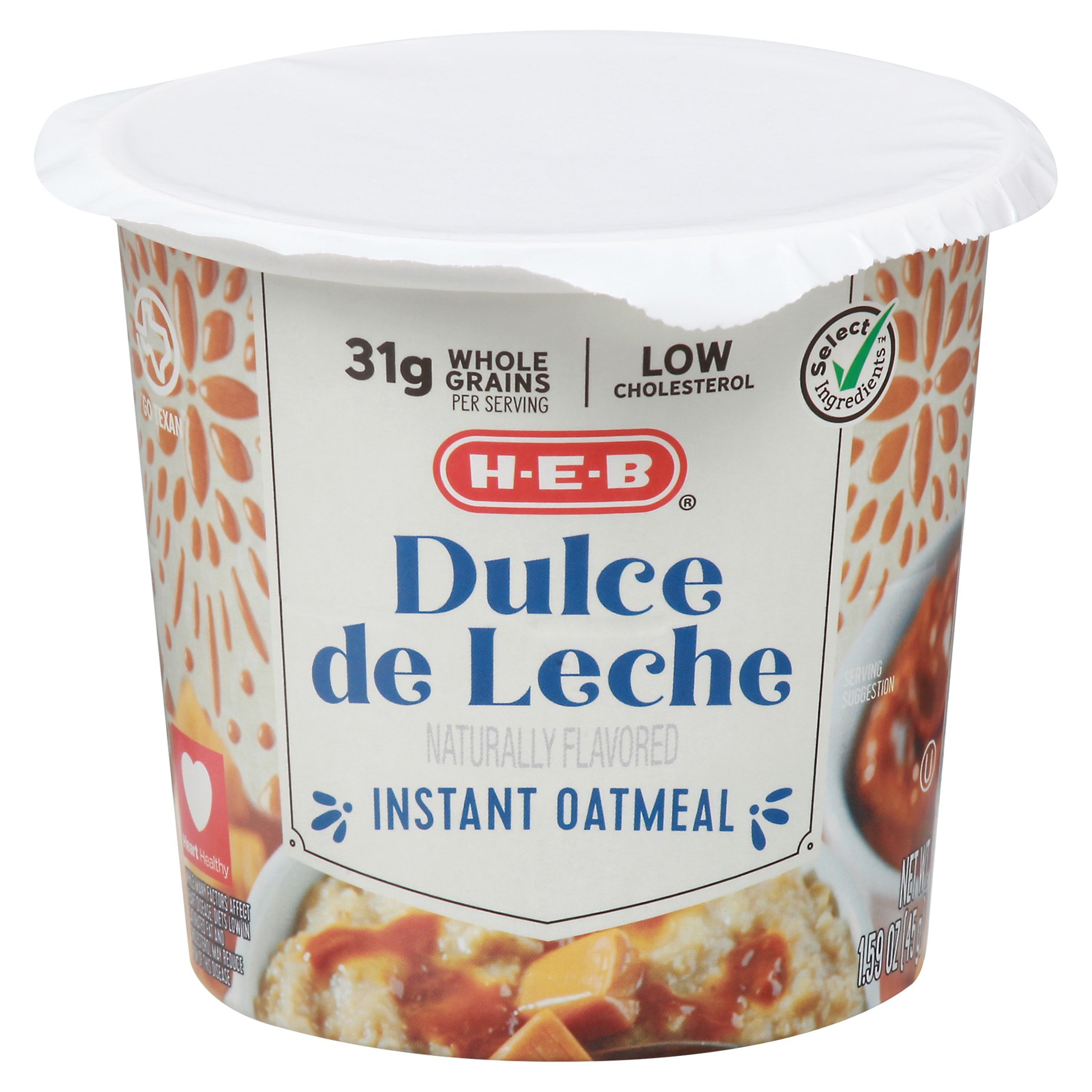 H-E-B Instant Oatmeal Cup - Dulce De Leche - Shop Cereal & Breakfast at ...