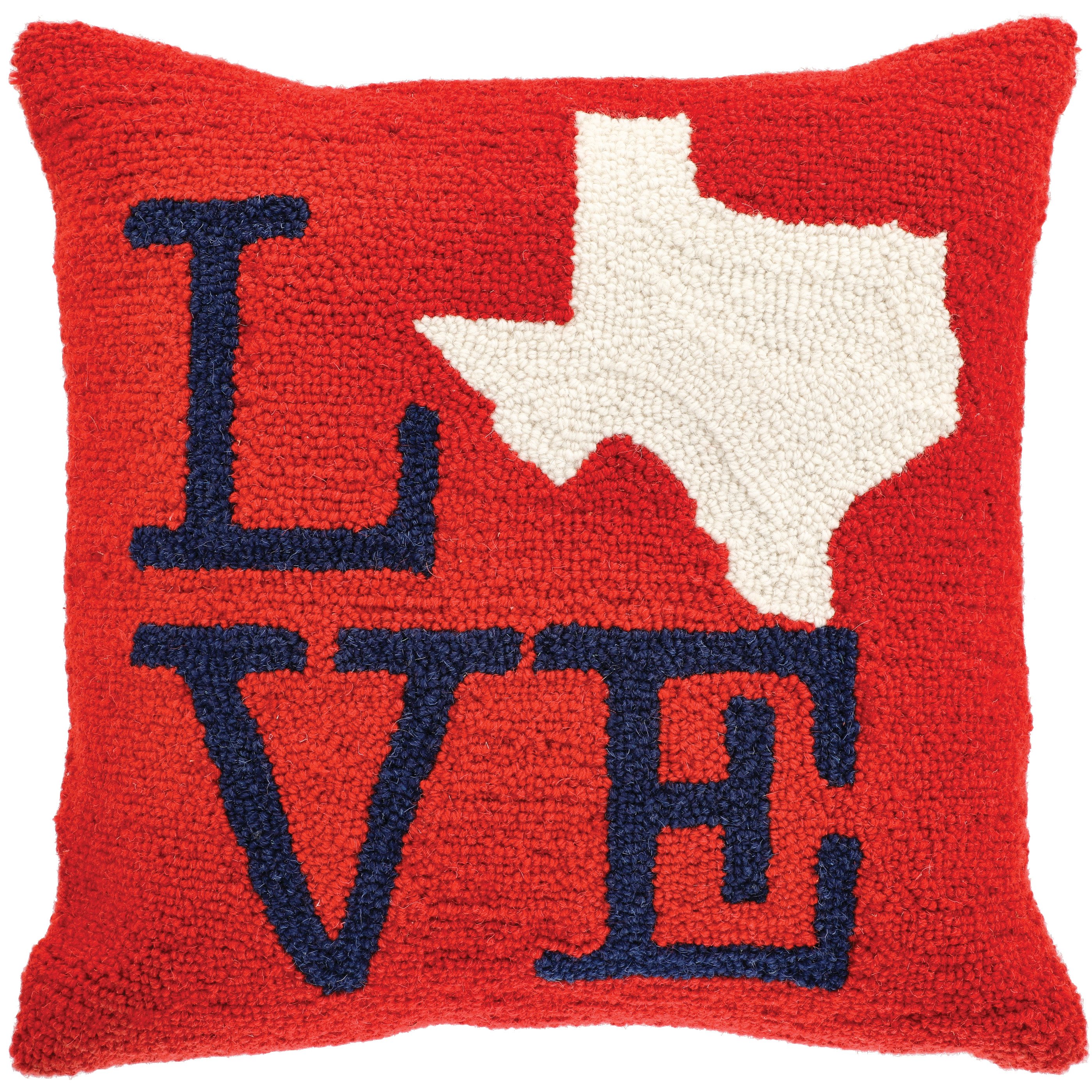 Texas Proud Love Texas Hook Wool Toss Pillow - Shop Pillows at H-E-B